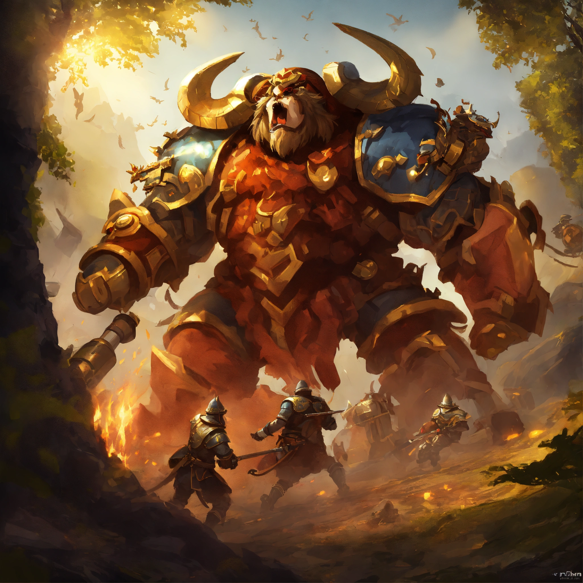 Lexica - Ramming attack, game icon, fantasy style, digital drawing, simple