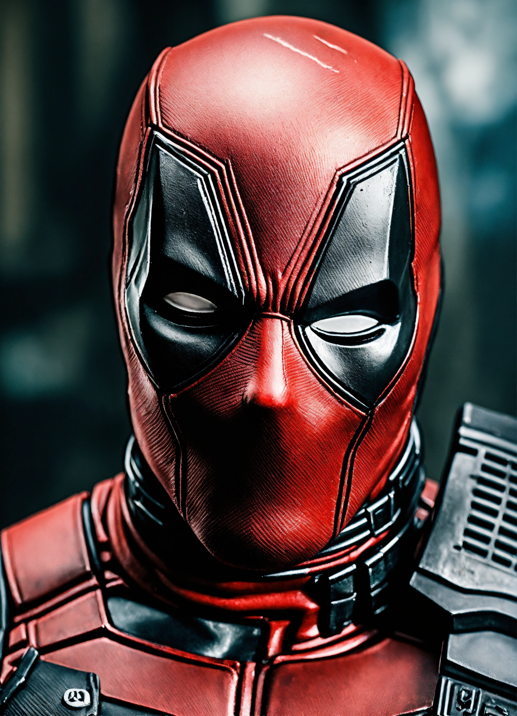 Lexica - Deadpool's head only. lower jaw bones are visible through torn ...