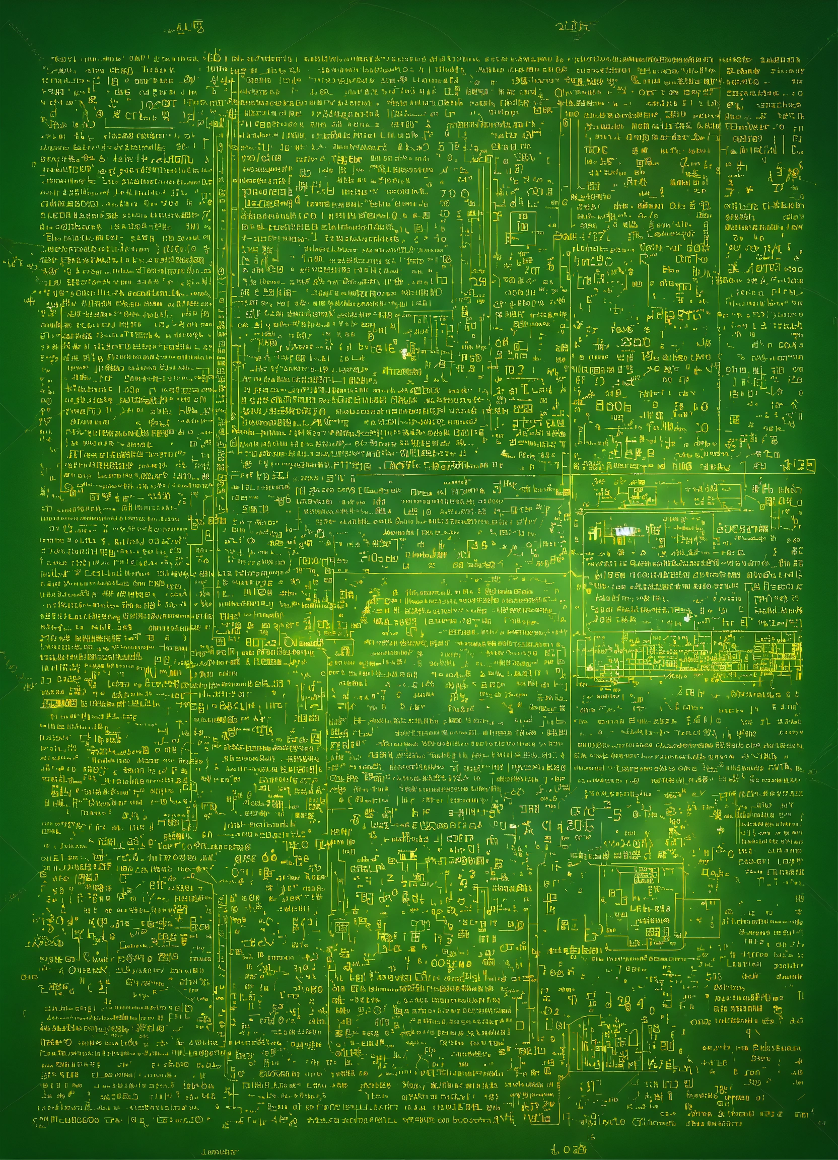 Lexica - Magical world of programming on a green background numbers and ...
