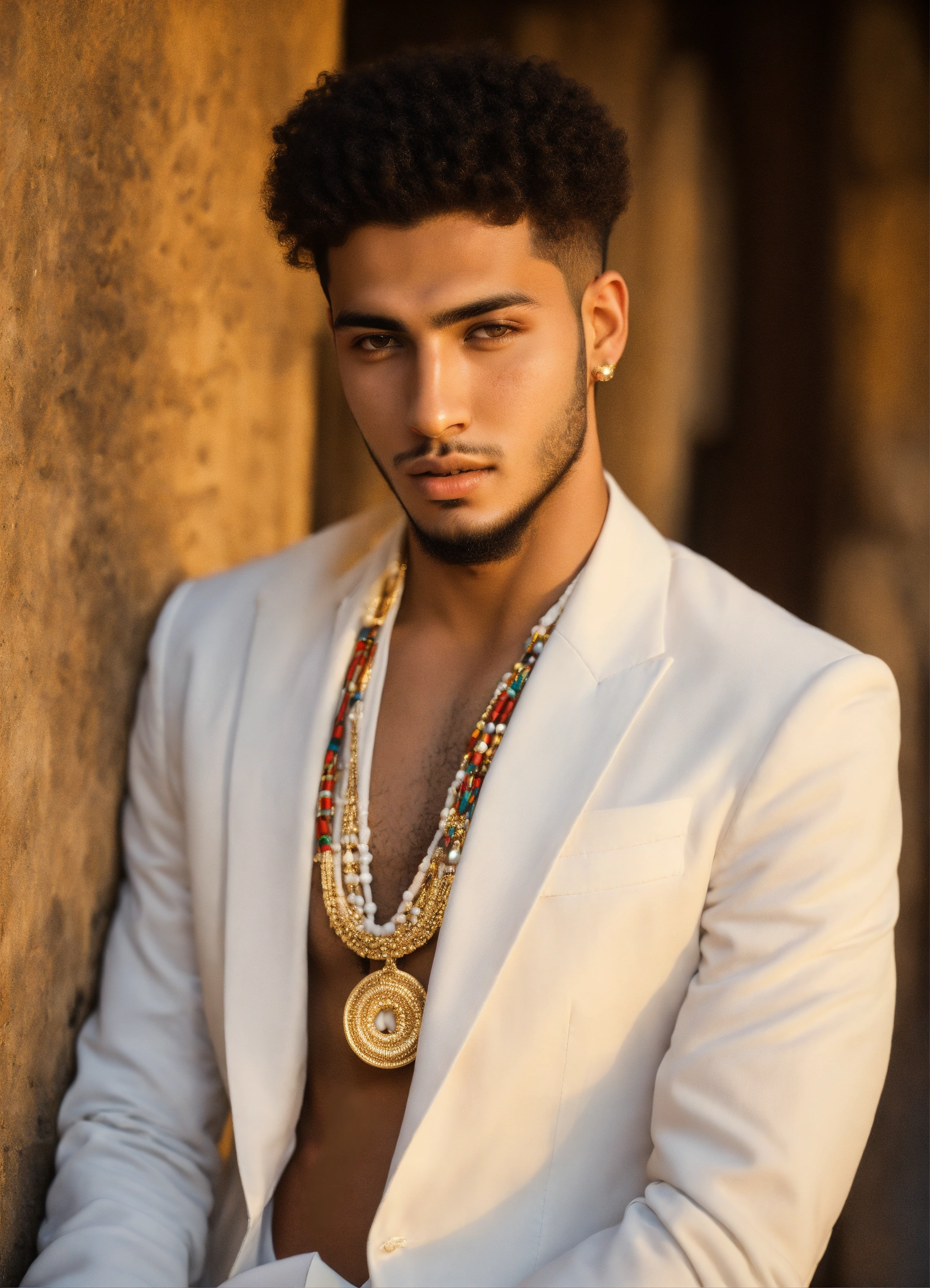 Lexica - Handsome 20-year-old Egyptian male with long neat loc’s ...