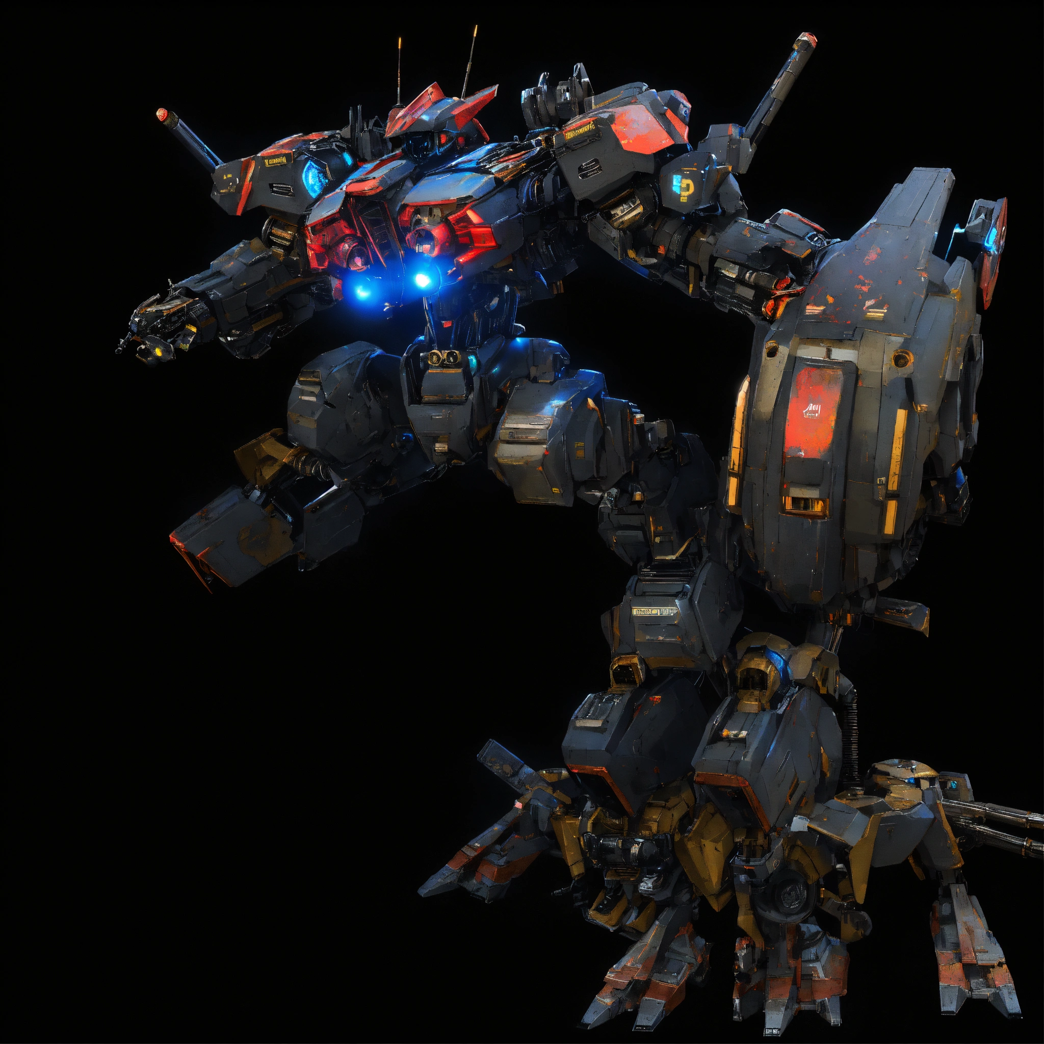 Lexica - Full body shot of a realistic giant mecha with very wide ...