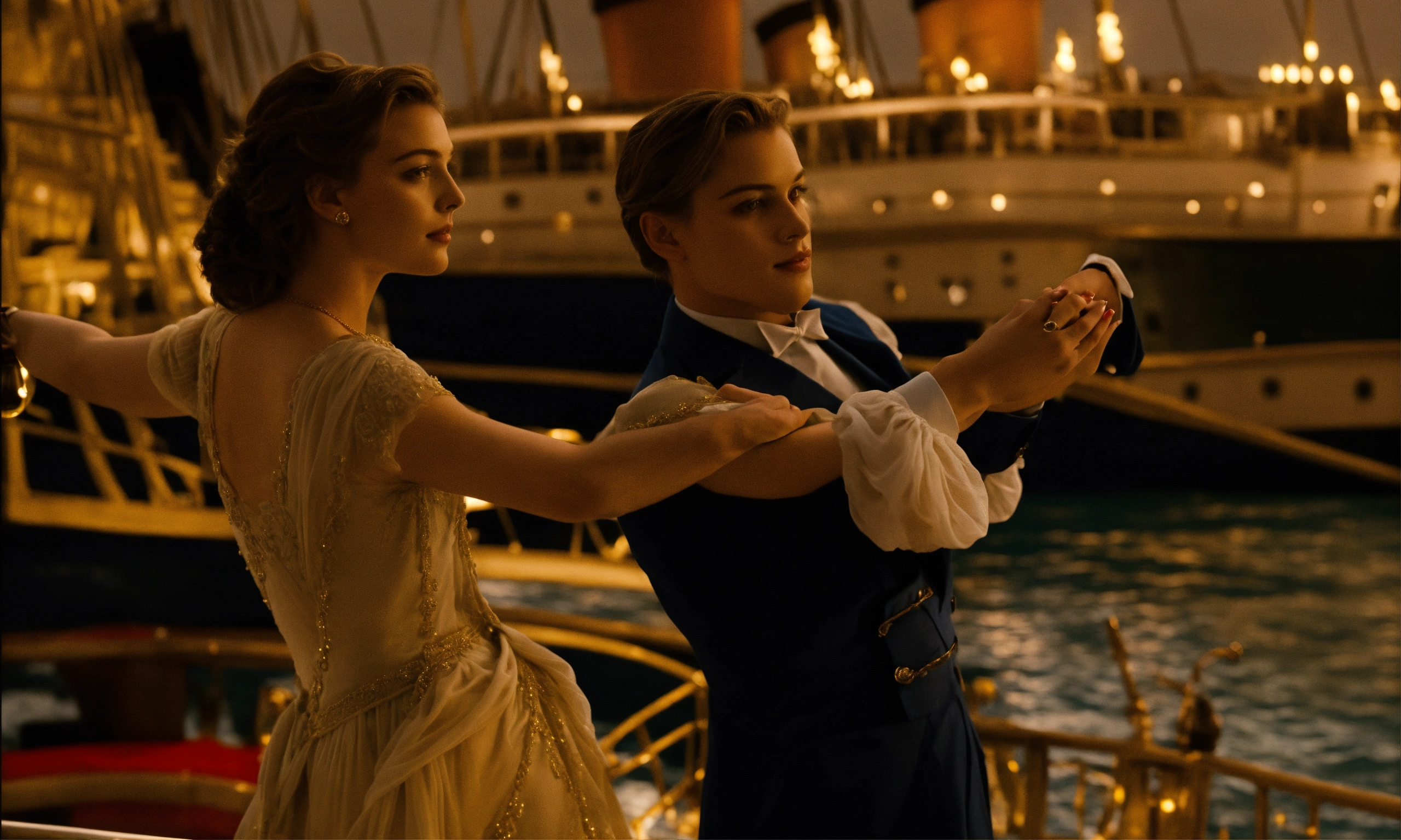 Lexica - Pose of couple from titanic, normal arms and nails