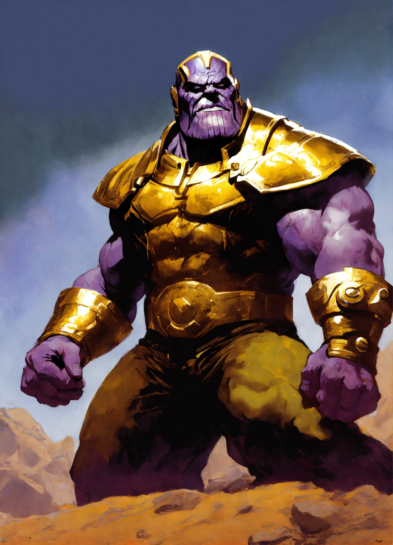 Lexica - Thanos from marvel by Frank Frazetta