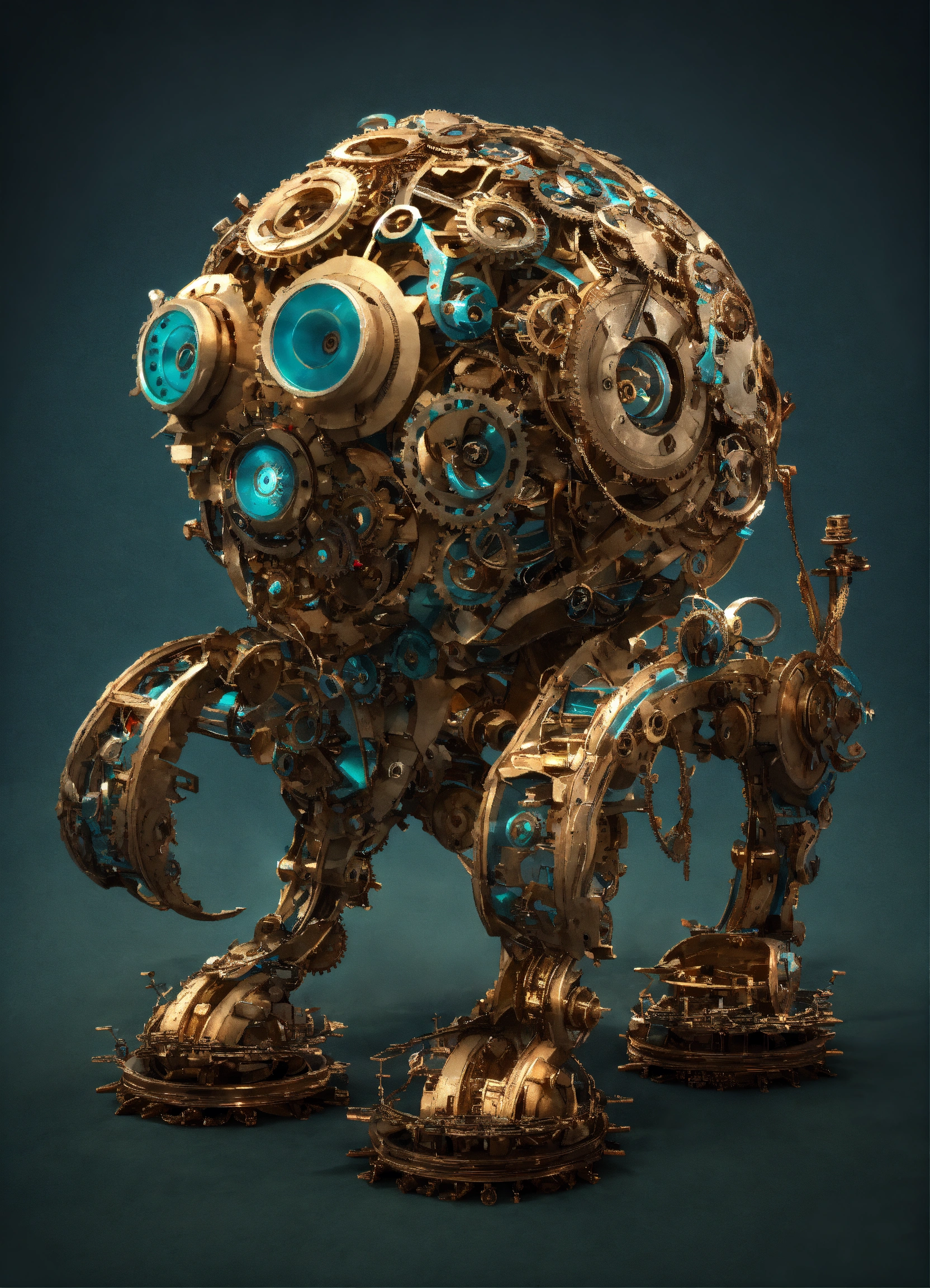 Lexica - 9. Cogwheel Cactopus With a body adorned with mechanical cogs ...