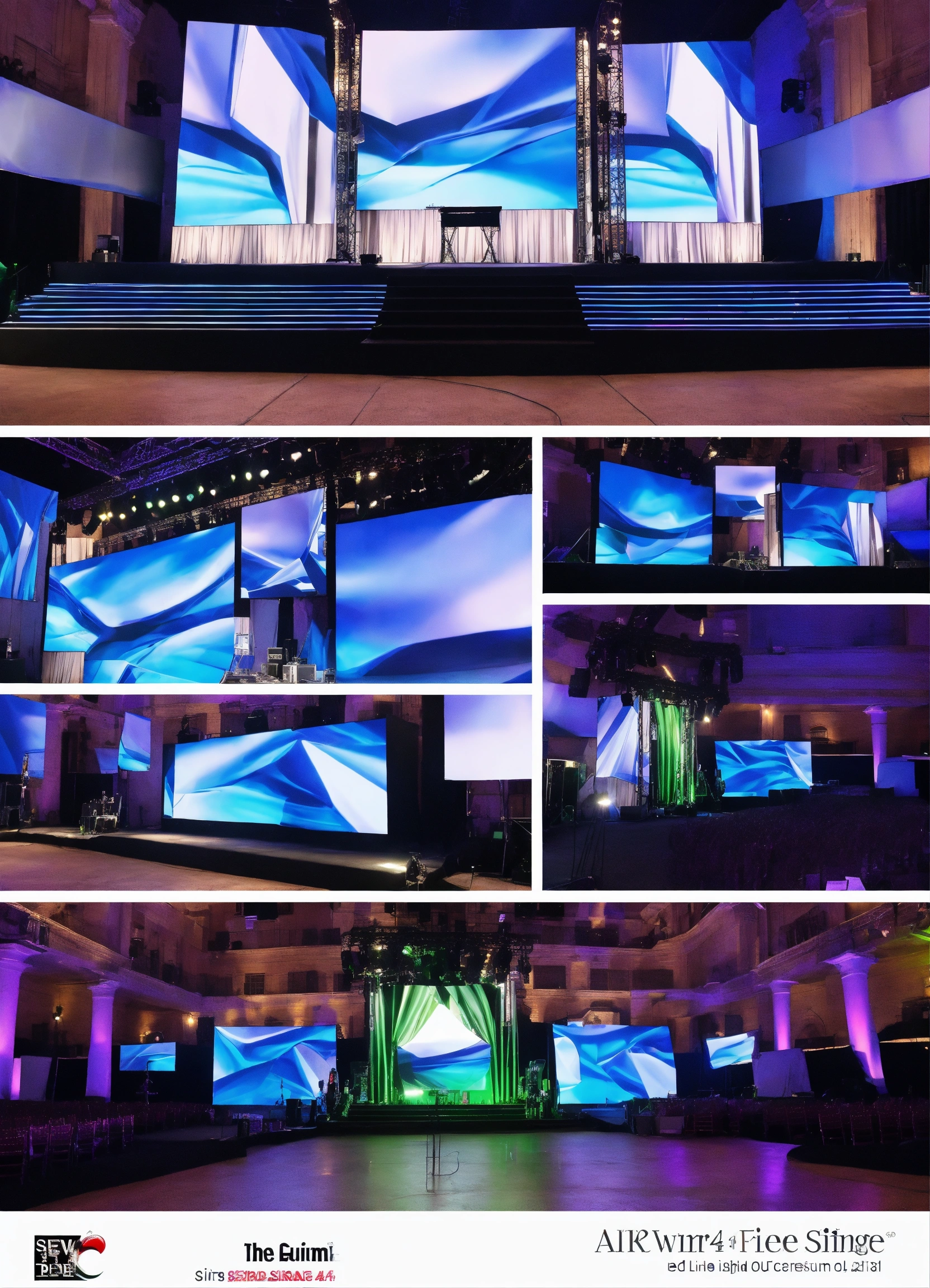 Lexica - Design a medium size outdoor prestigious stage for an awards ...