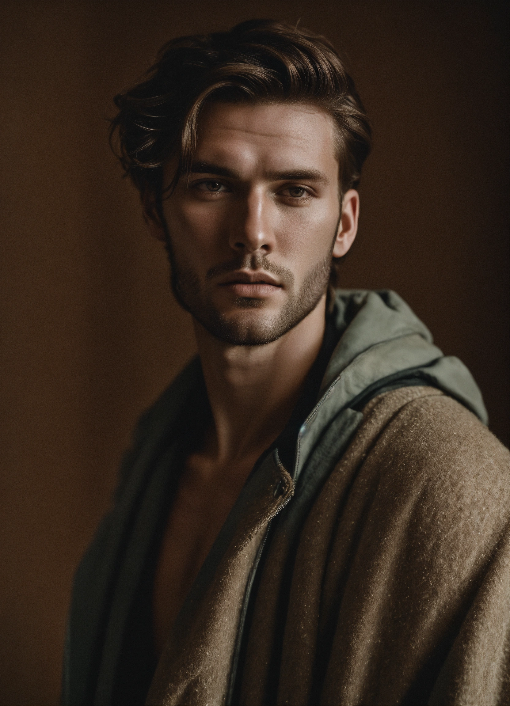 Lexica - Portrait of a handsome brown-haired European man, 29 years old ...