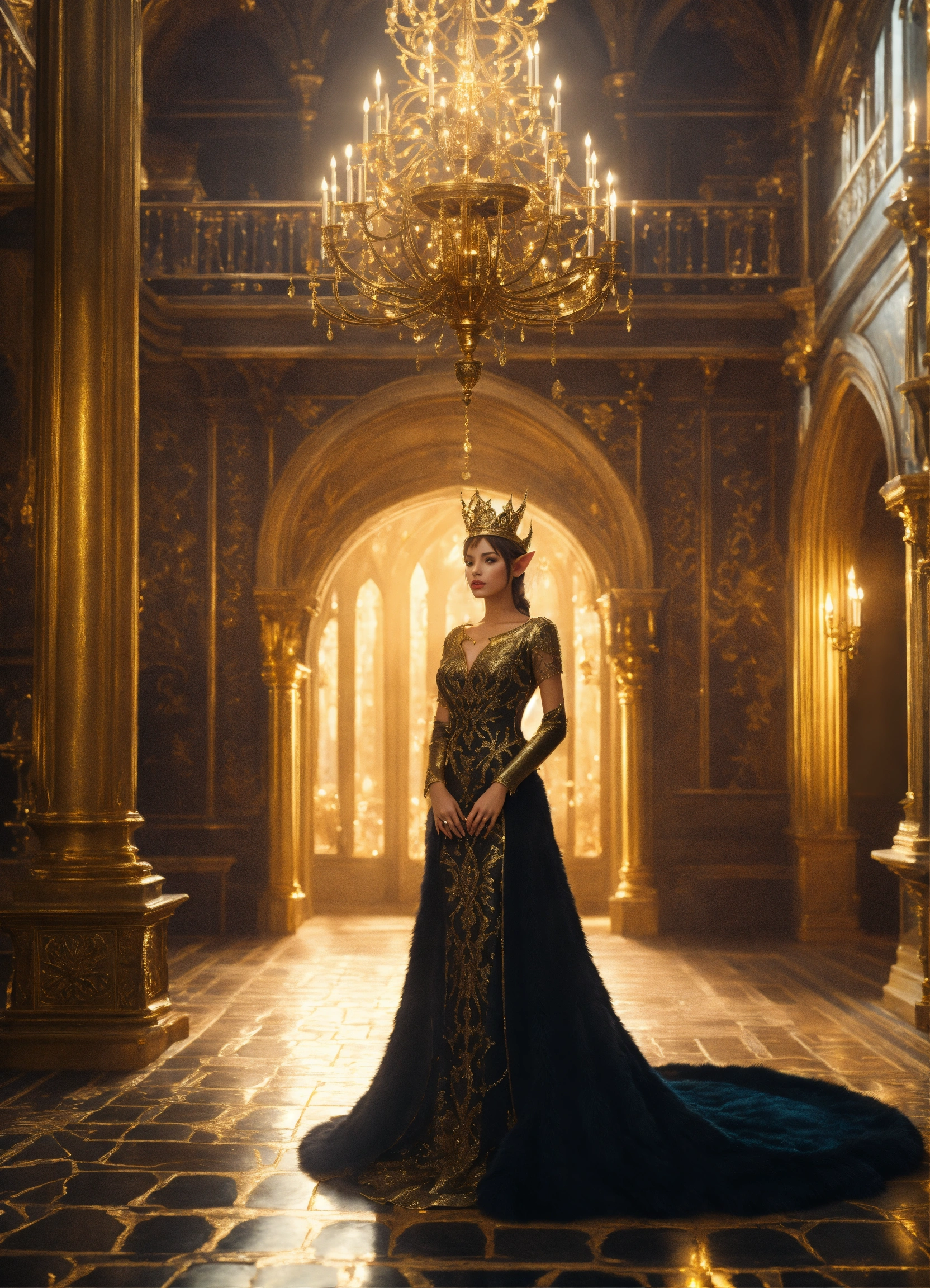 Lexica - The most ultra beautiful furry elfin queen full body in a ...