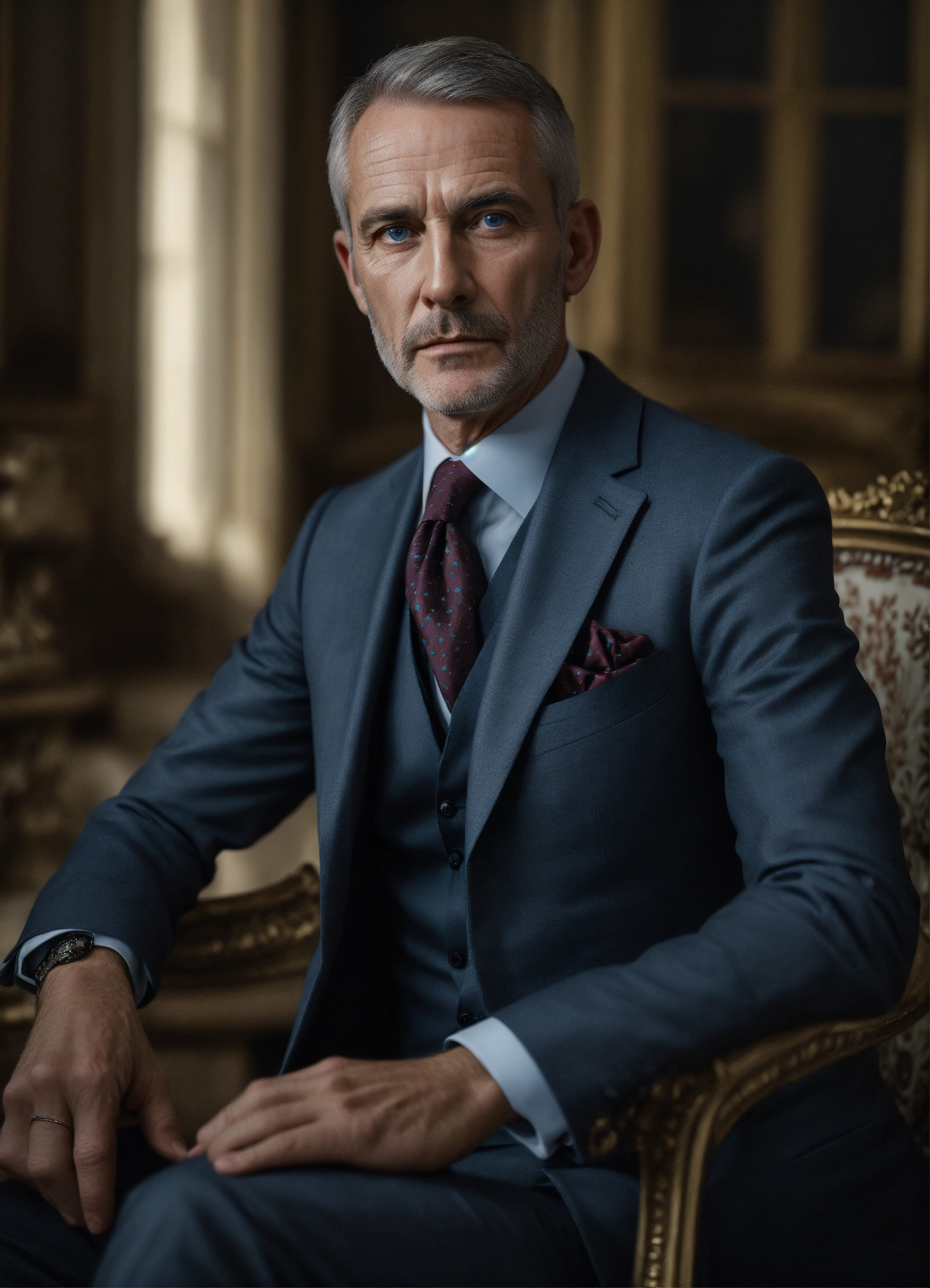 Lexica - A realistic photo of a thin elegant 50-year-old french man ...