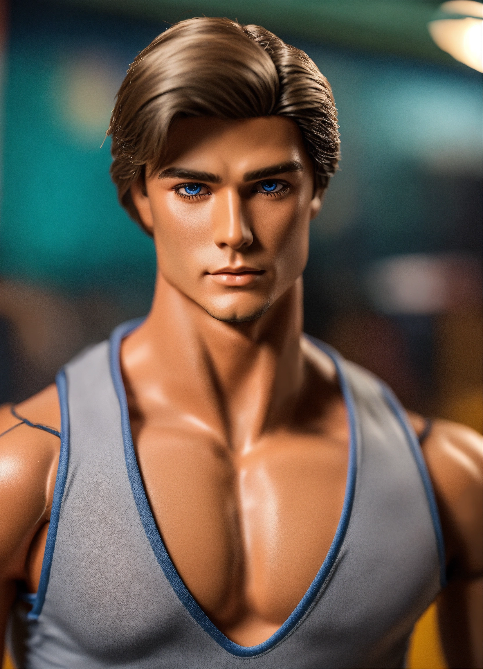 Lexica - Male ken doll , gym Lycra wear from seventies , perfect hands ...