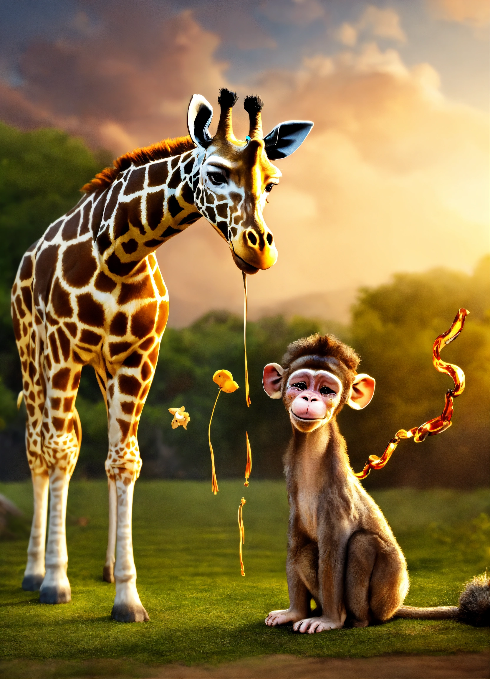 Lexica - Perfect children's images with all the 3D details of a giraffe ...