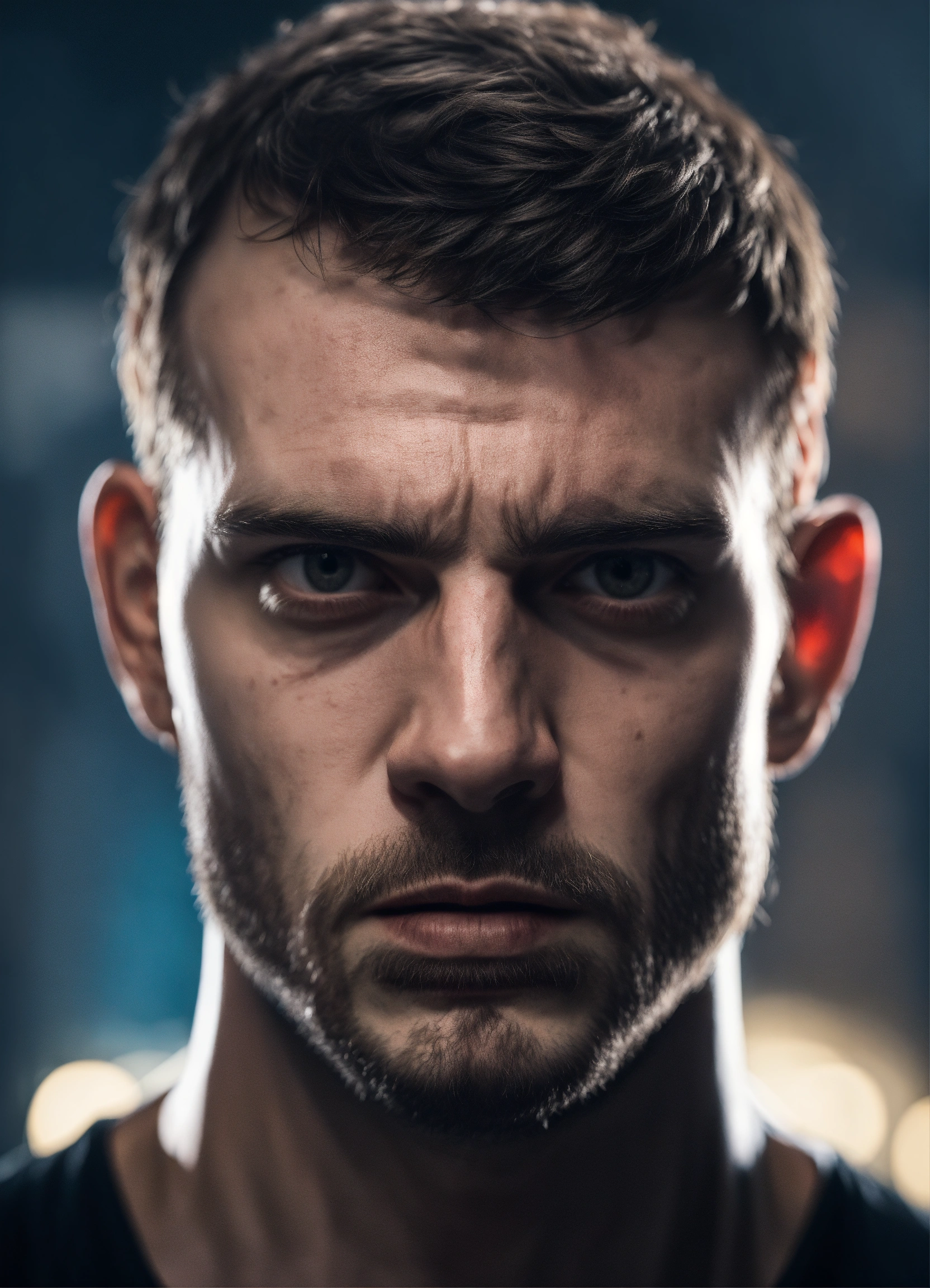 Lexica - A photograph of a white menacing 30-year-old man, with a ...