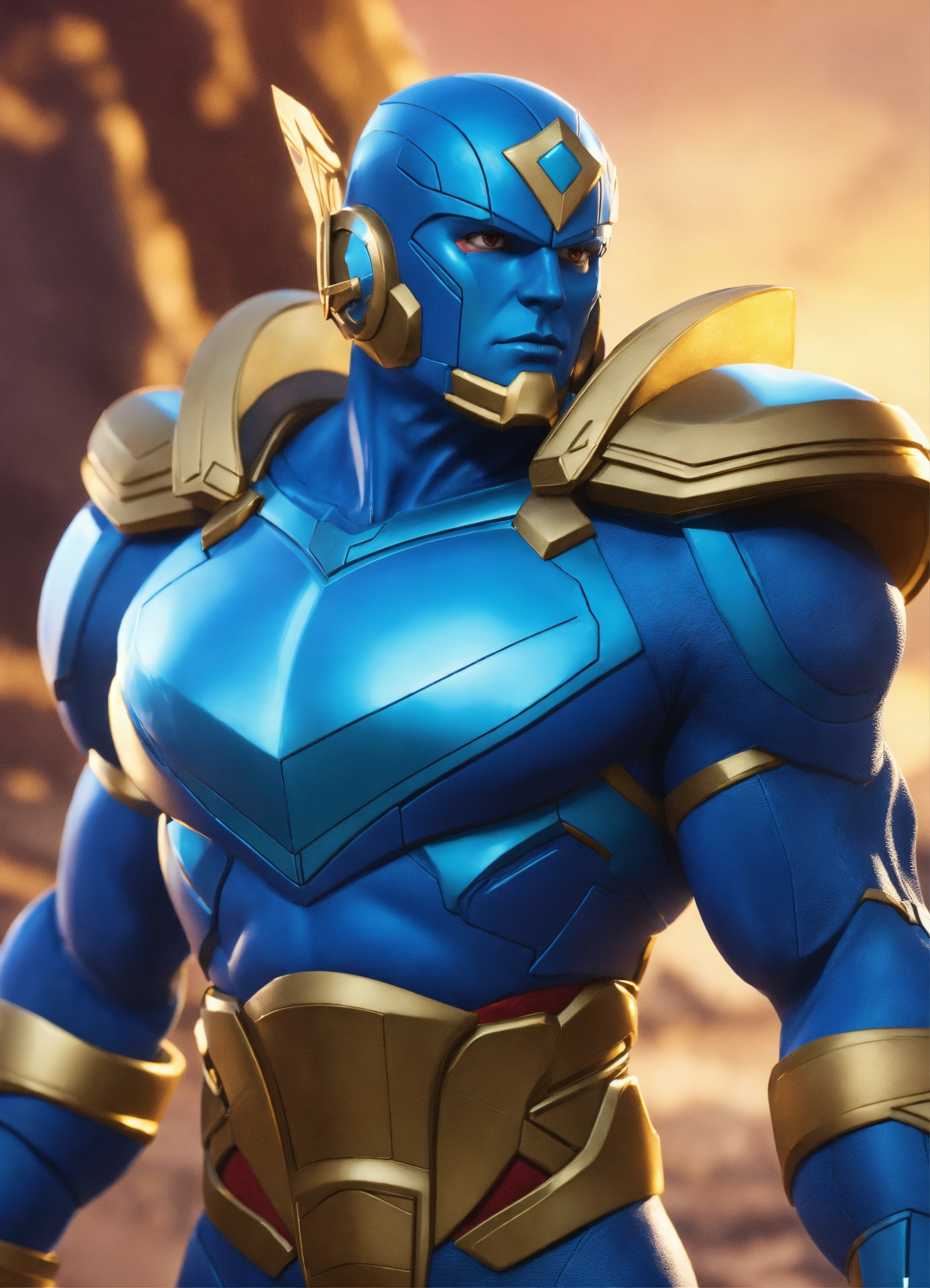 Lexica - Captain Atlas blue skinned kree starforce animated action ...