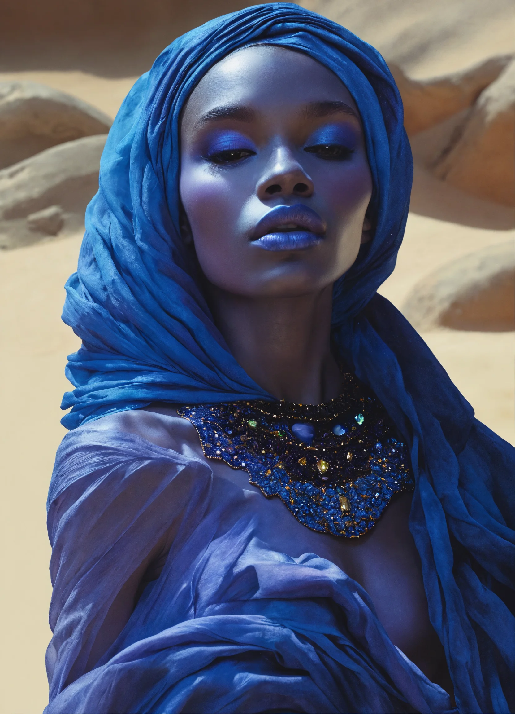 Lexica - **Precise Image Creation Prompt** Create an illustration titled "Enigmatic Oasis ...