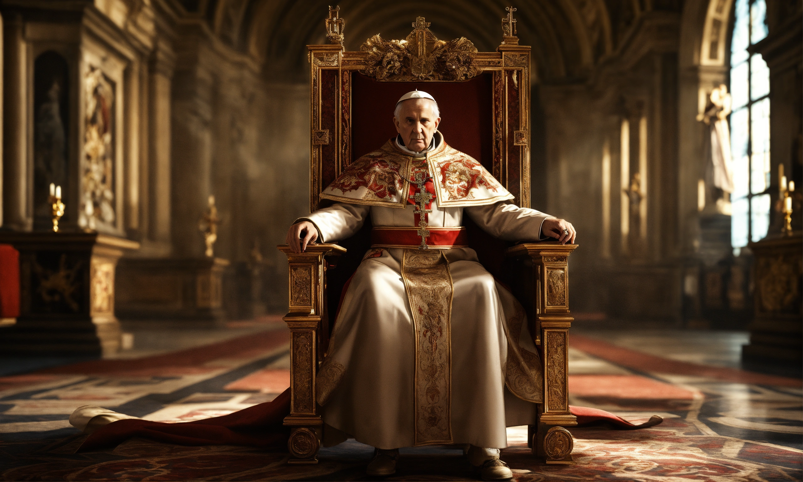 Lexica - Evil demonic pope in the vatican chair, angelic demon hybrid ...