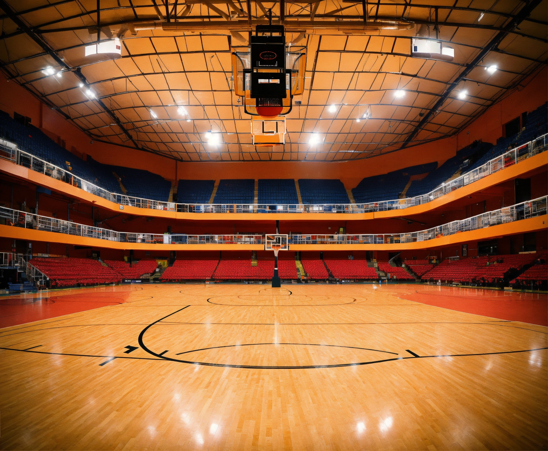 Lexica - Photo basketball sport arena interior view to wooden floor of ...