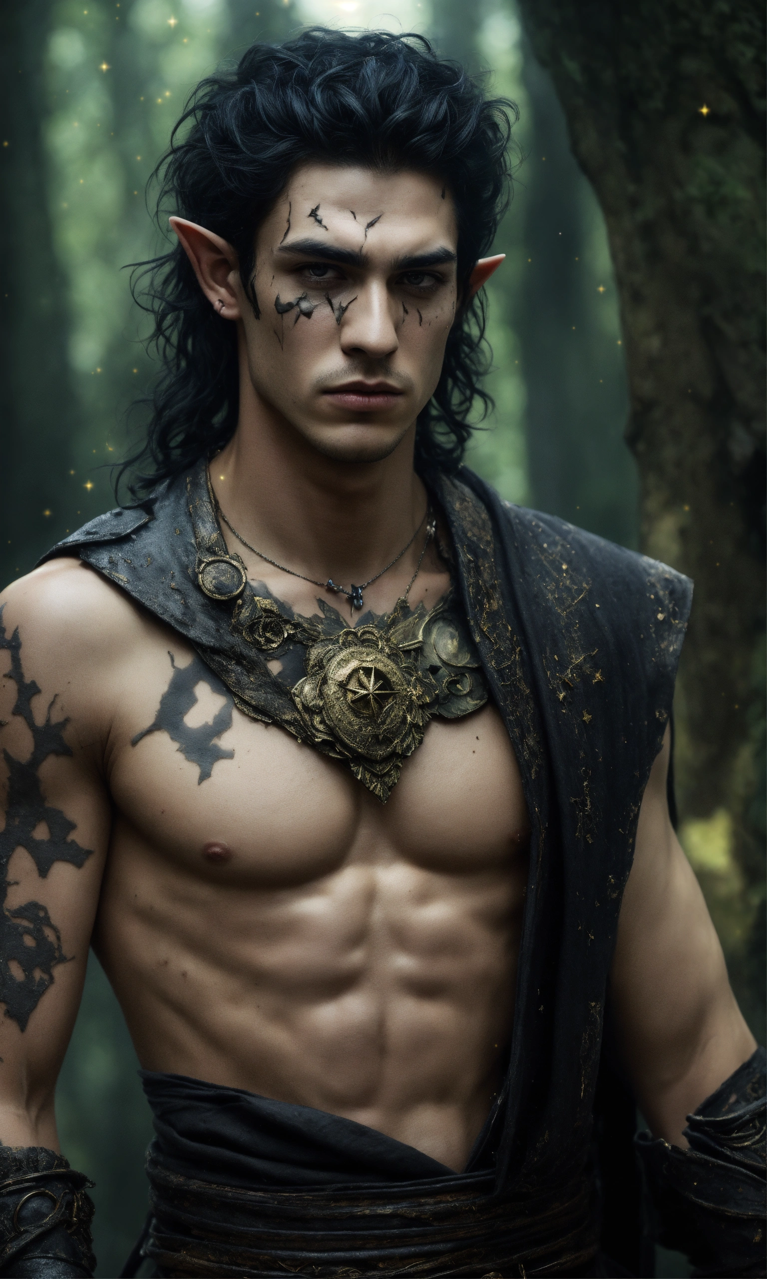 Lexica - Fantasy portrait of a gaunt male elf, sickly thin, scrawny ...