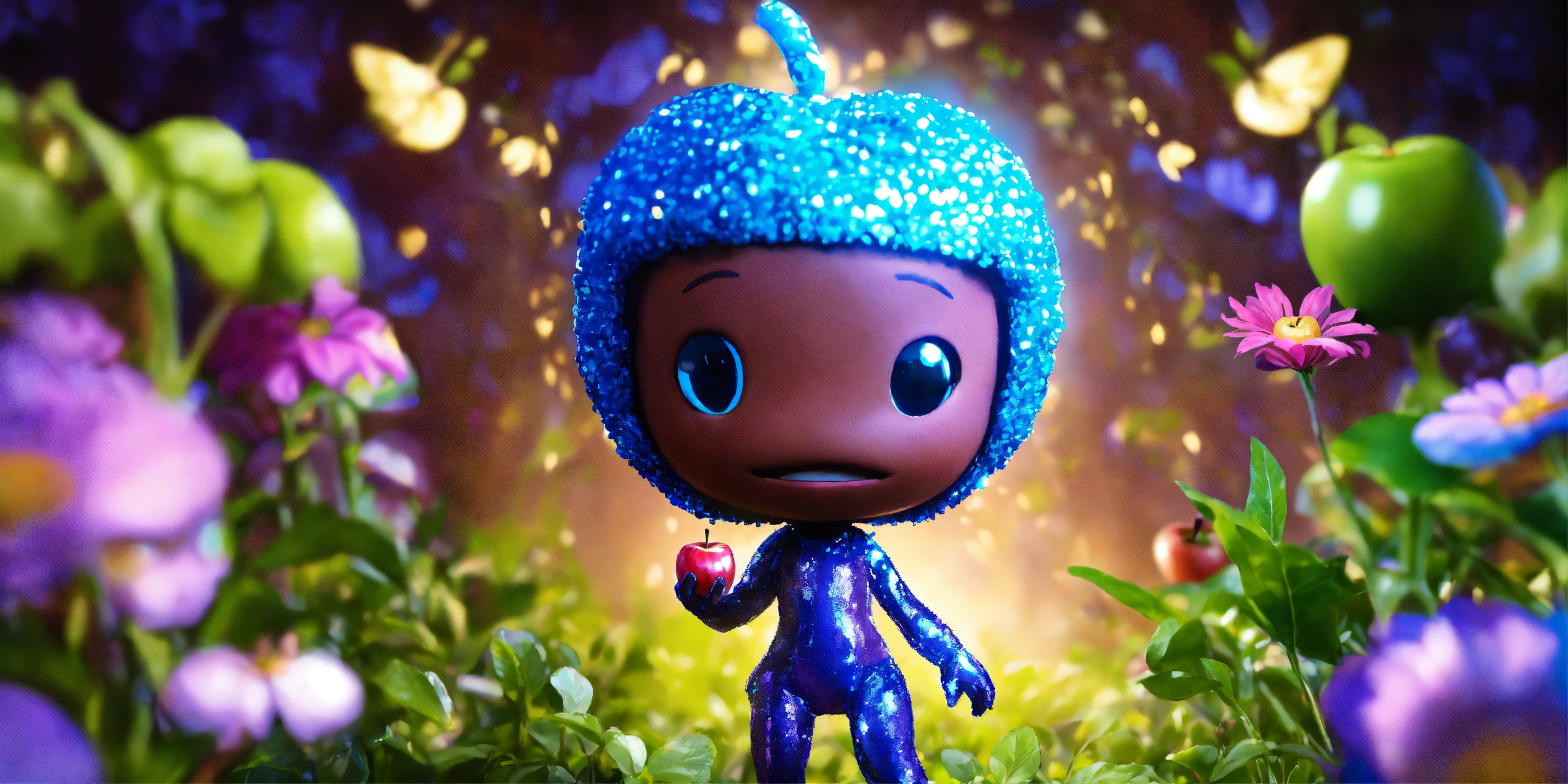 Lexica - Eve very light tanned skin looking like a sackboy girl facing ...