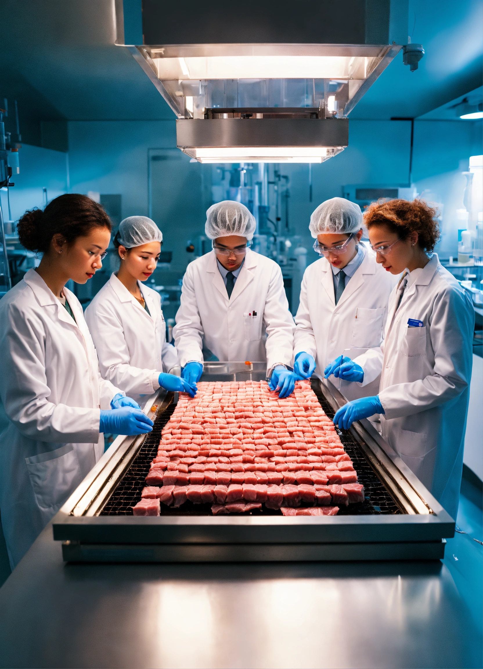 Lexica - Group of diverse scientists wearing lab coats working on a ...