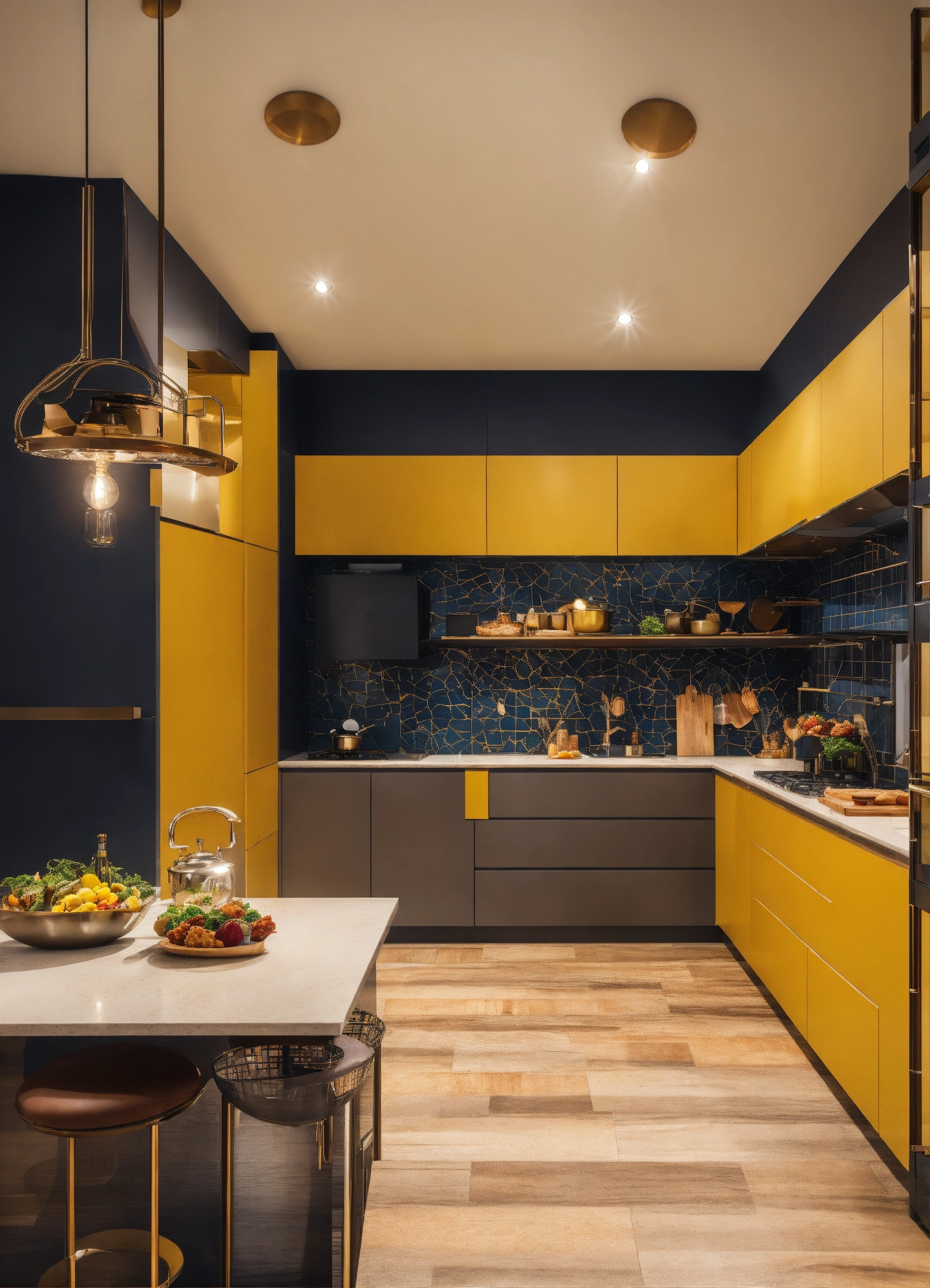 Lexica - Image Idea A stunning and sleek modular kitchen setup with ...