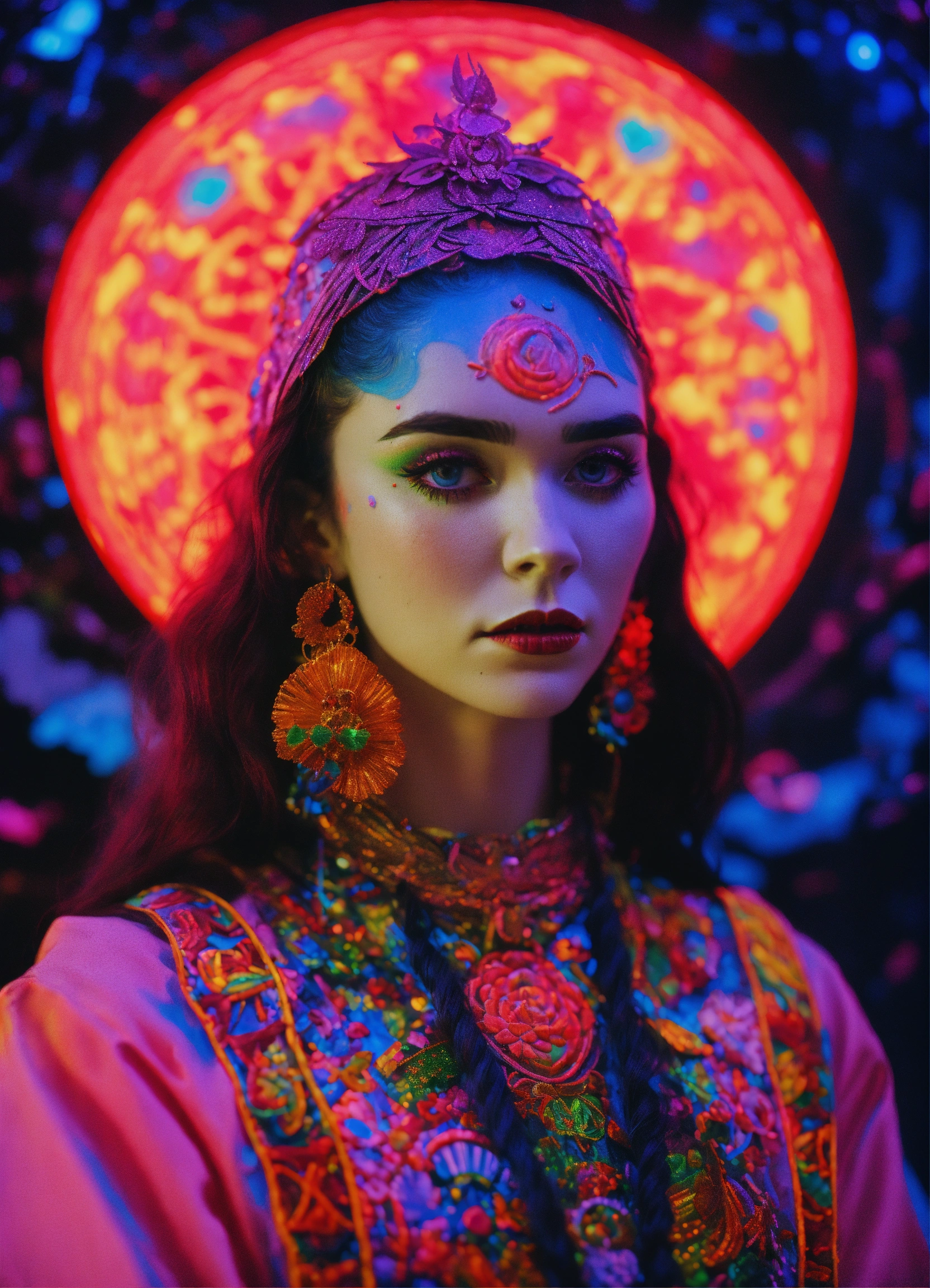 Lexica - Photorealistic 3D portrait of Gorgeous Goth Grimes in a folk ...