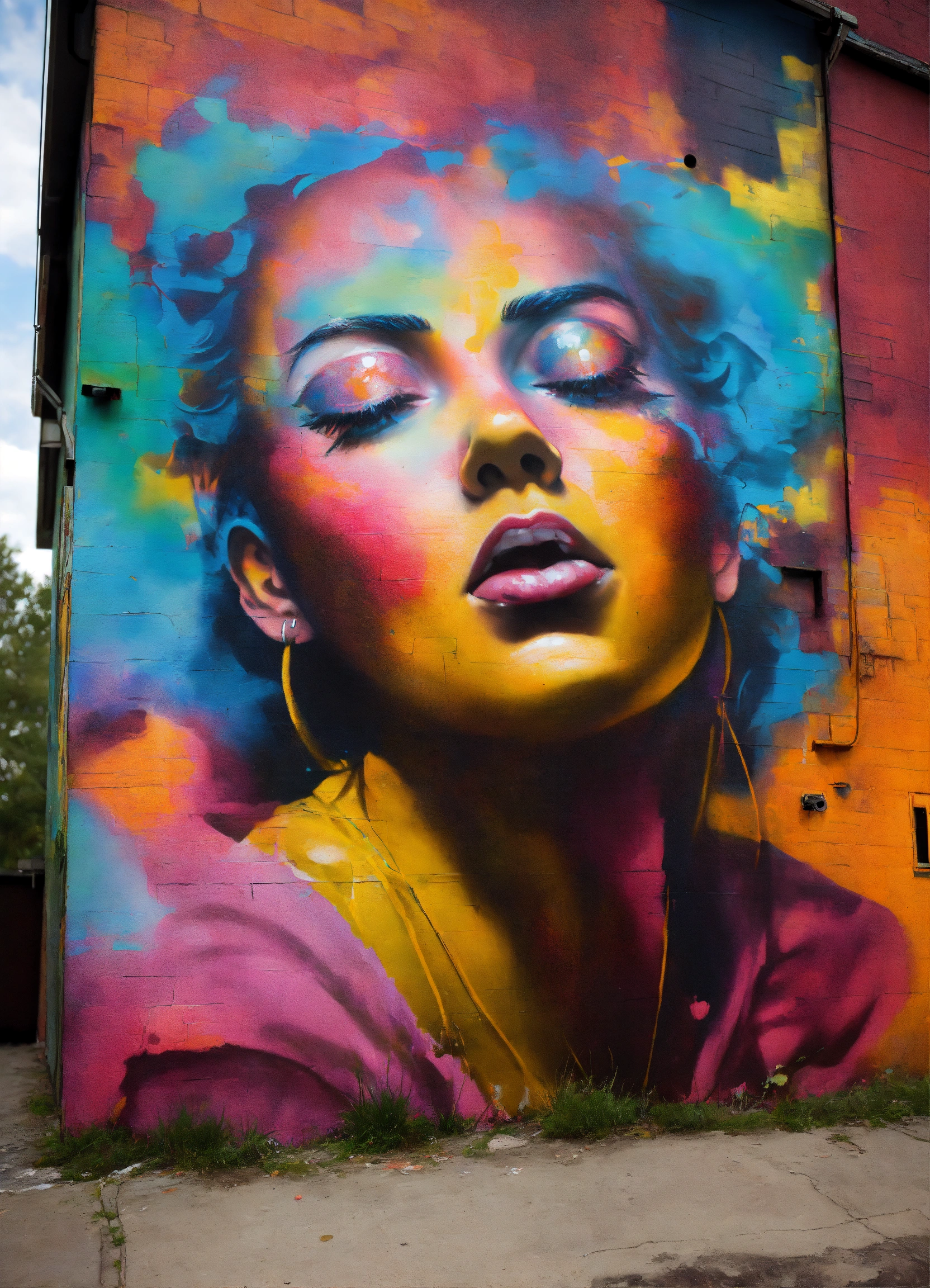 Lexica - Street spray paint urban murals with vibrant colors and ...