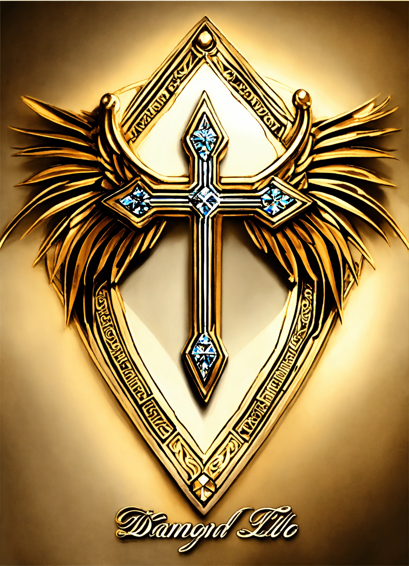 Lexica - Logo (Enhanced) - The diamond in the logo is sleek and highly ...