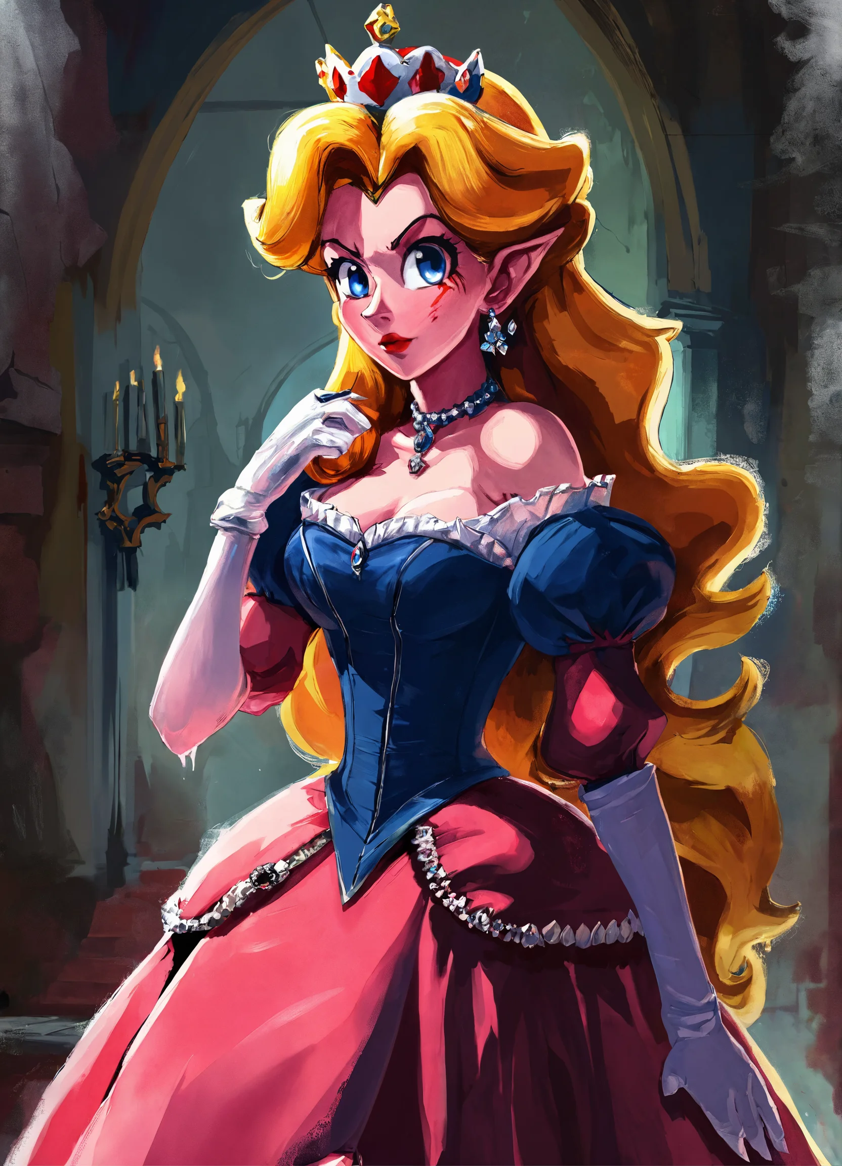 Lexica - Draw princess peach the queen of vampires
