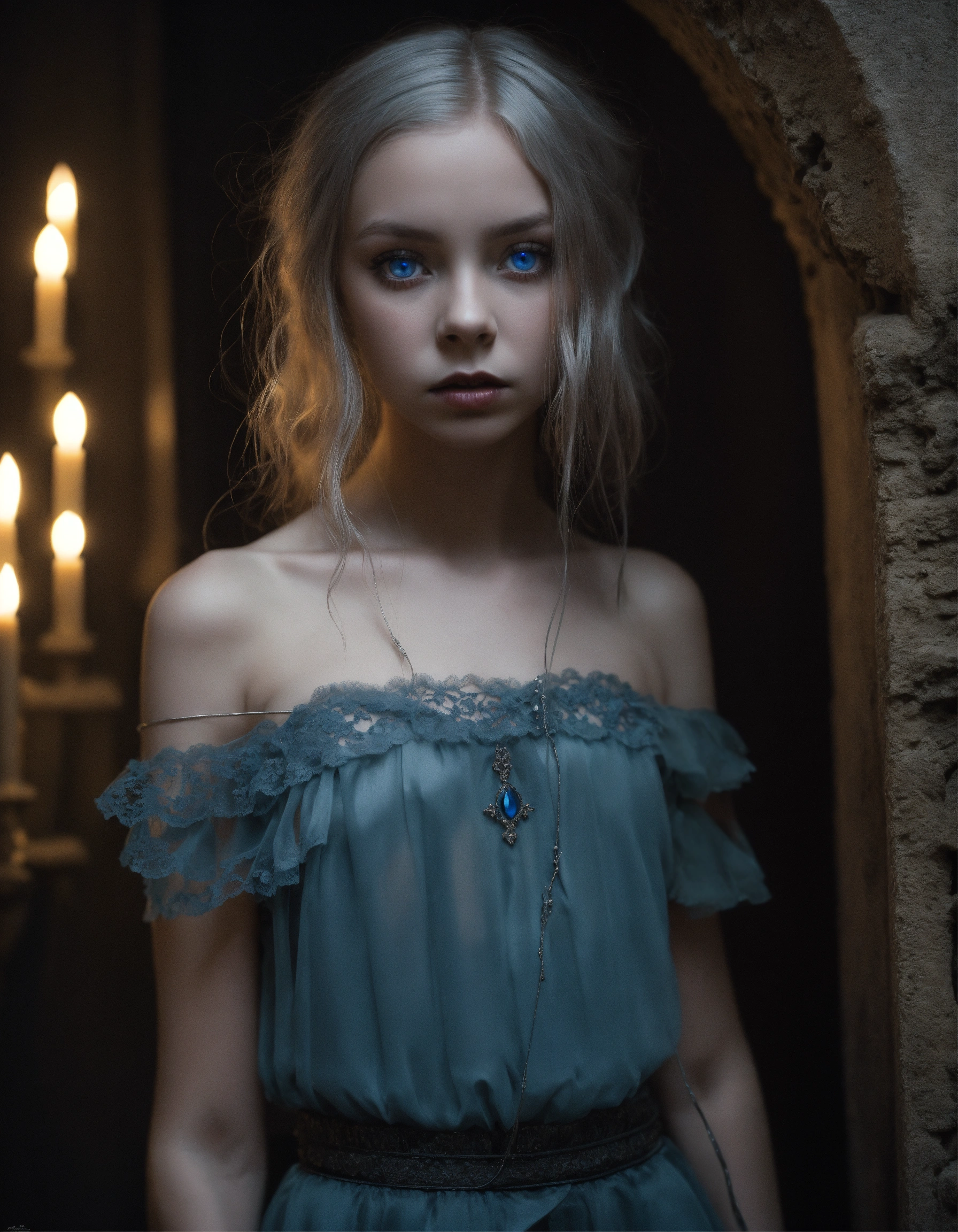 Lexica - Body portrait, sehr kindhafte twelve year old female goth ...