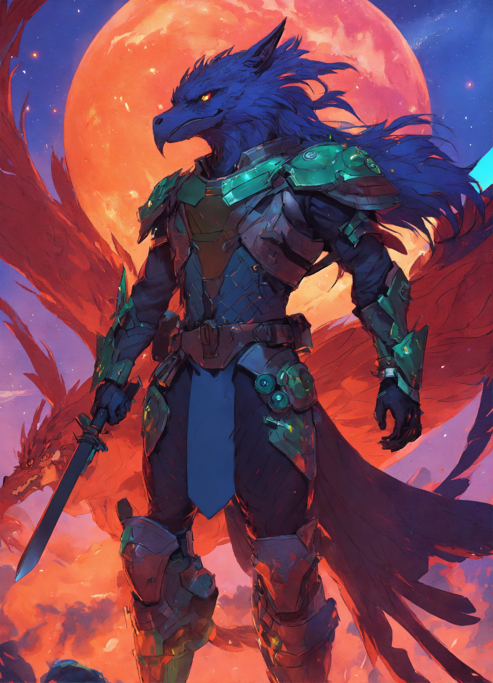 Lexica - Male and female werewolf raven men and women dragon-like ...