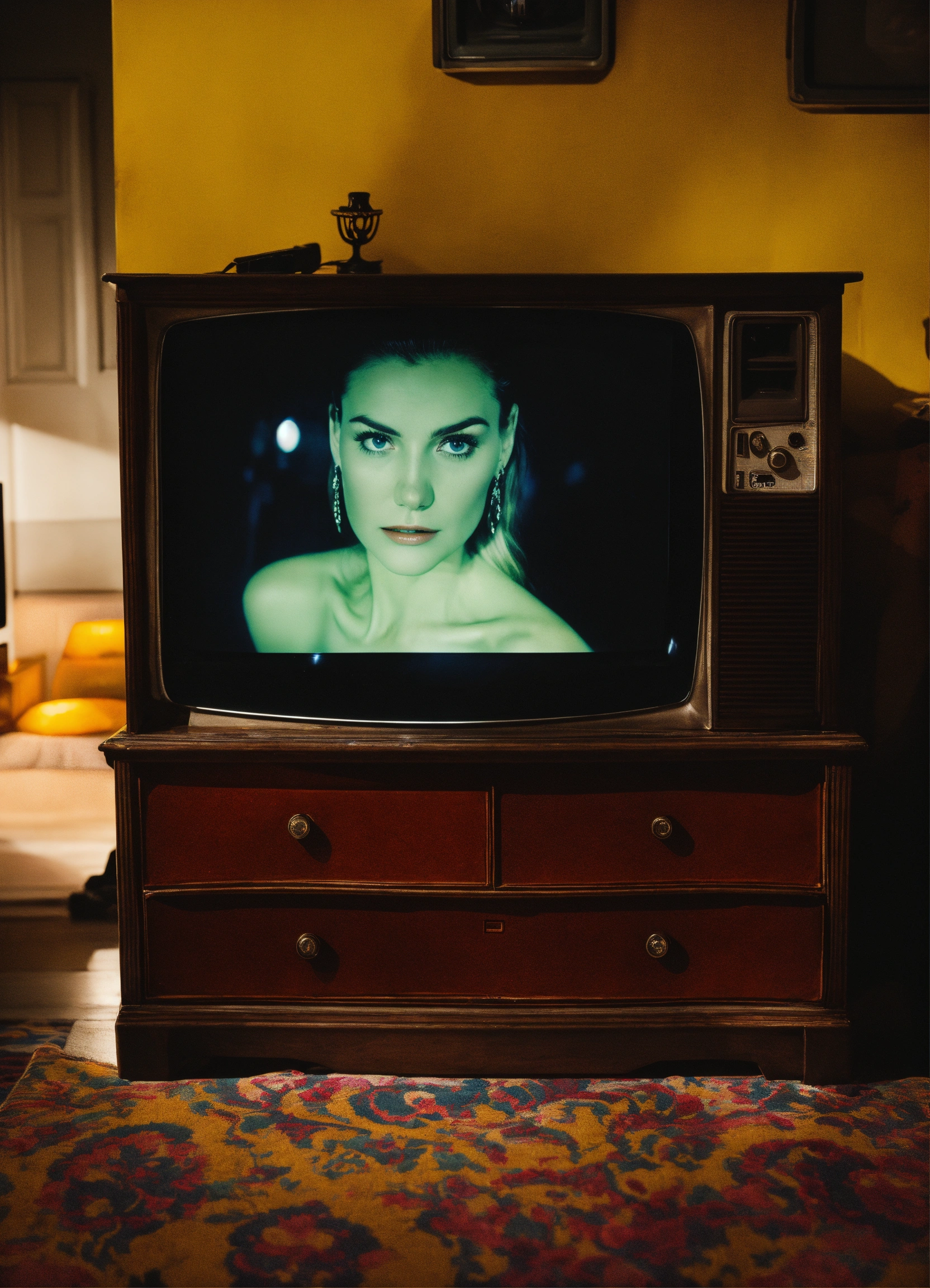 Lexica - A TV haunted by the ghost of a pretty woman