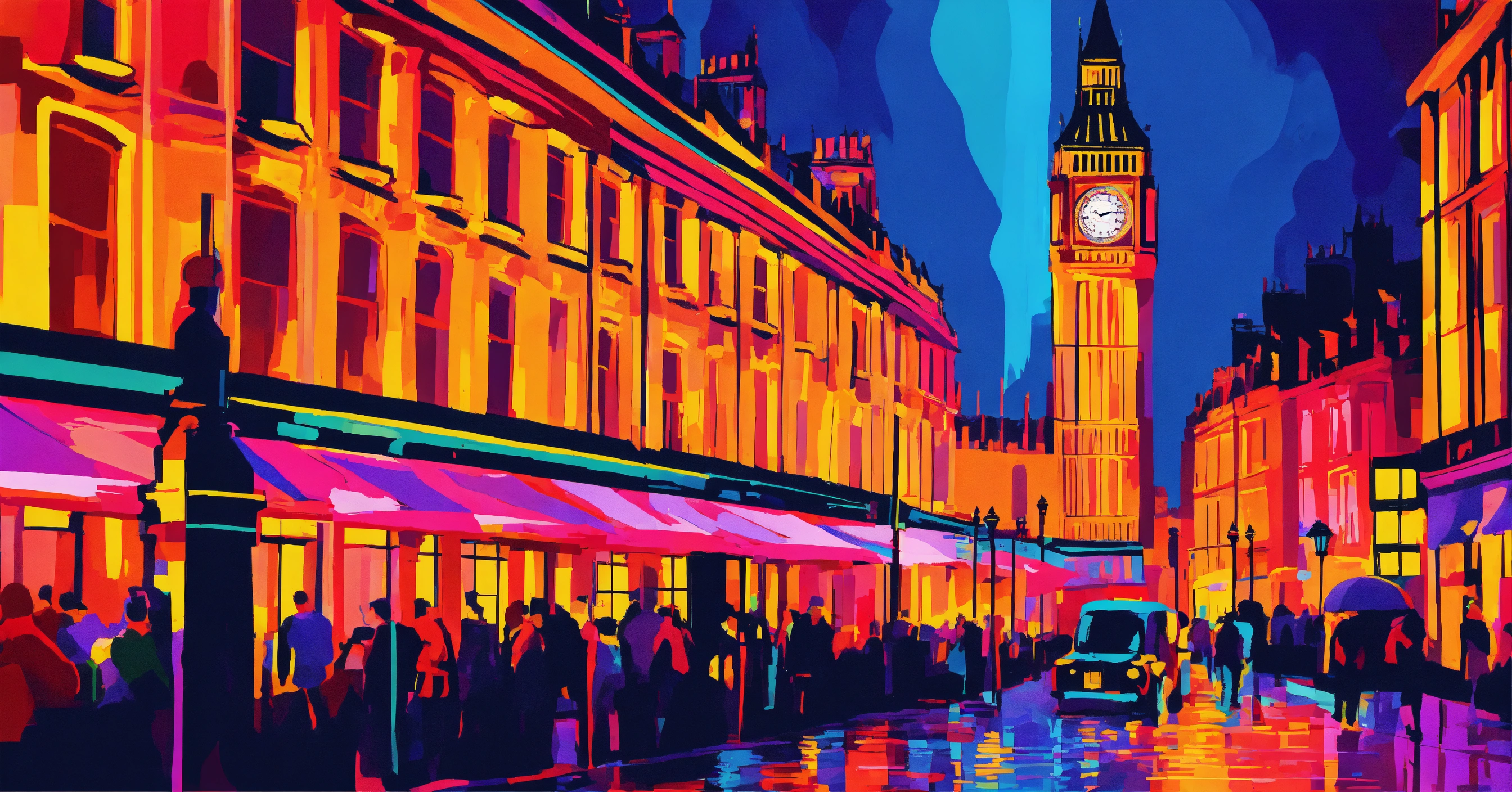 Lexica - Create a digital art of London using fauvism, inspired by bold ...