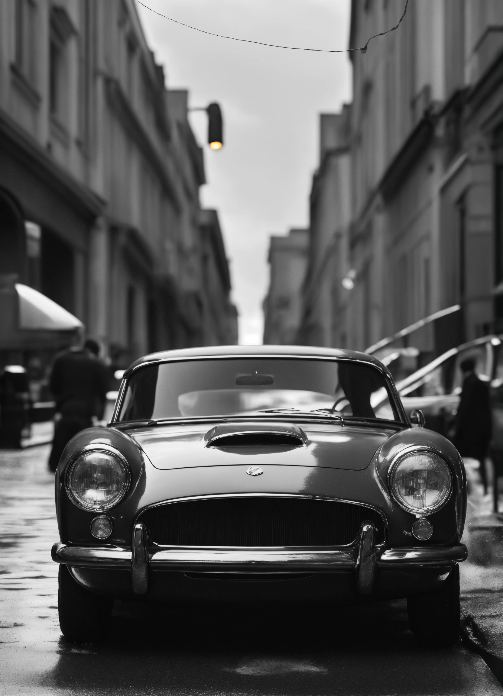 Lexica - Generate a grayscale image where the foreground prominently ...