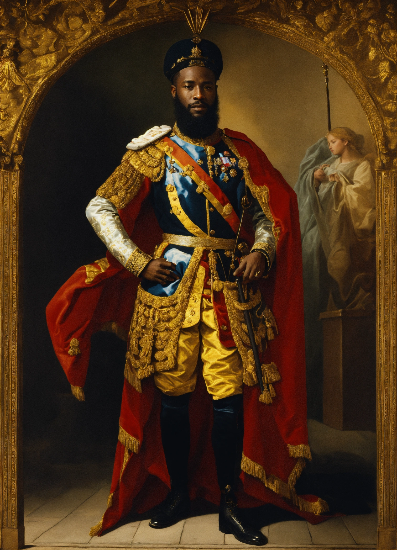 Lexica - A black king david in military uniform
