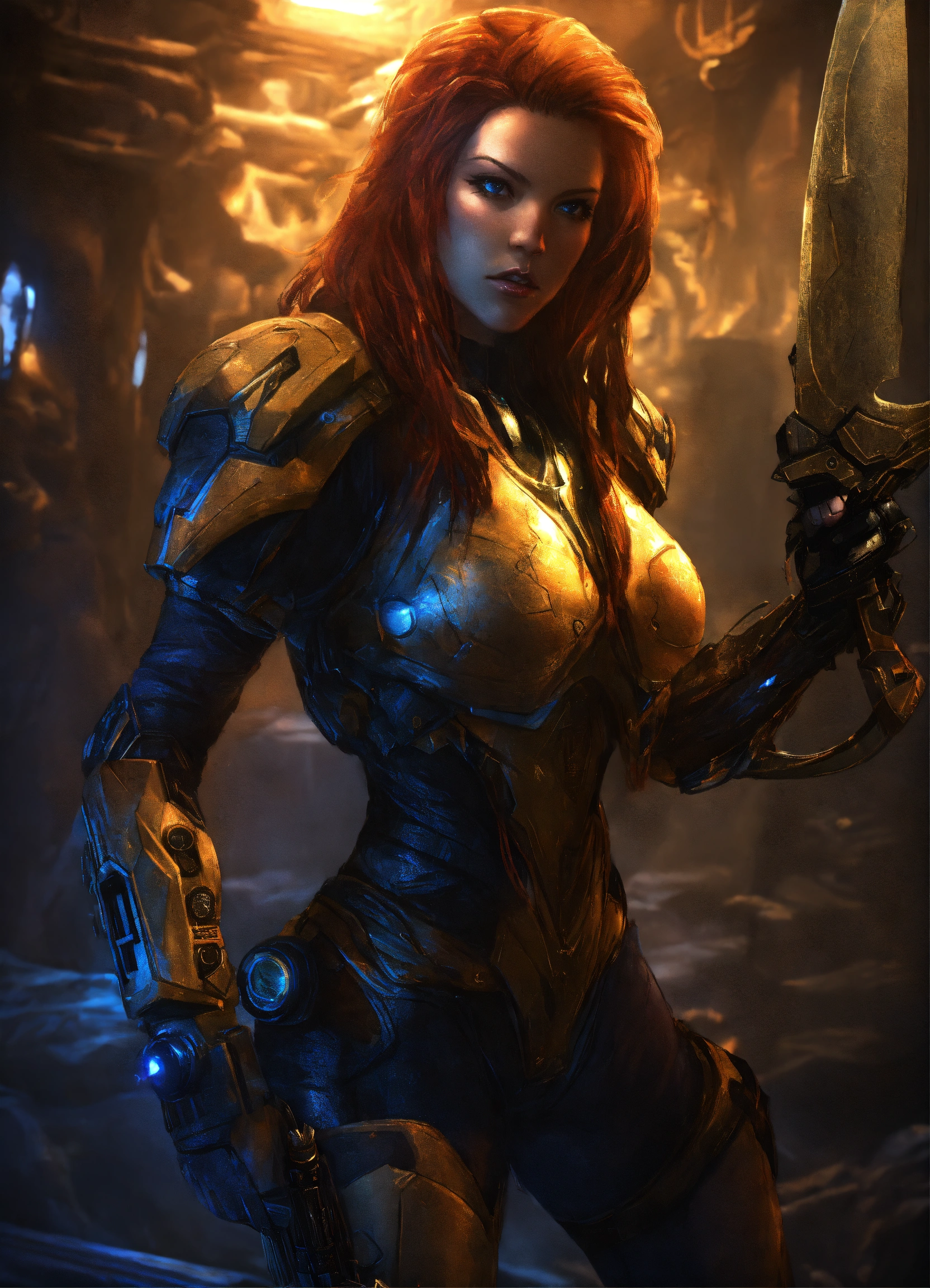 Lexica - Sarah kerrigan starcraft ghost hiding in the shadows with a knife