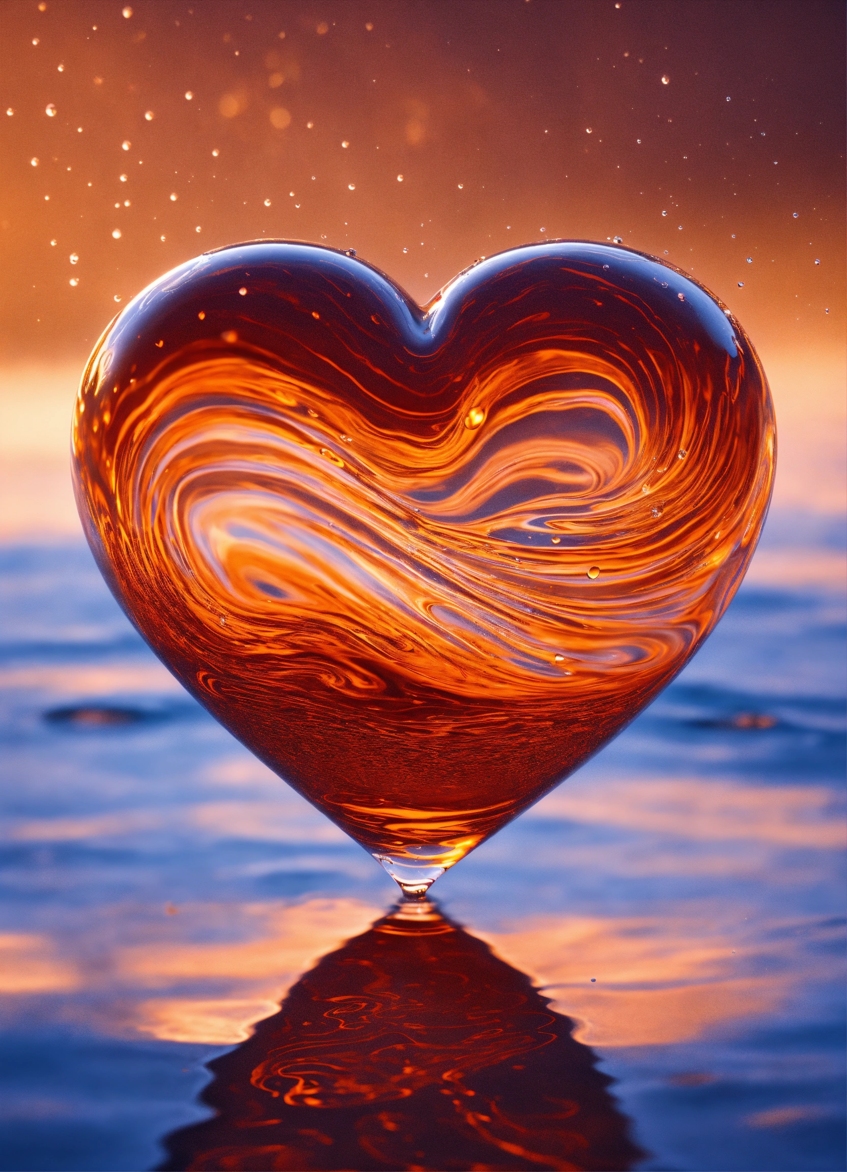 Lexica - Particle flow in the shape of drop descends into the water ...