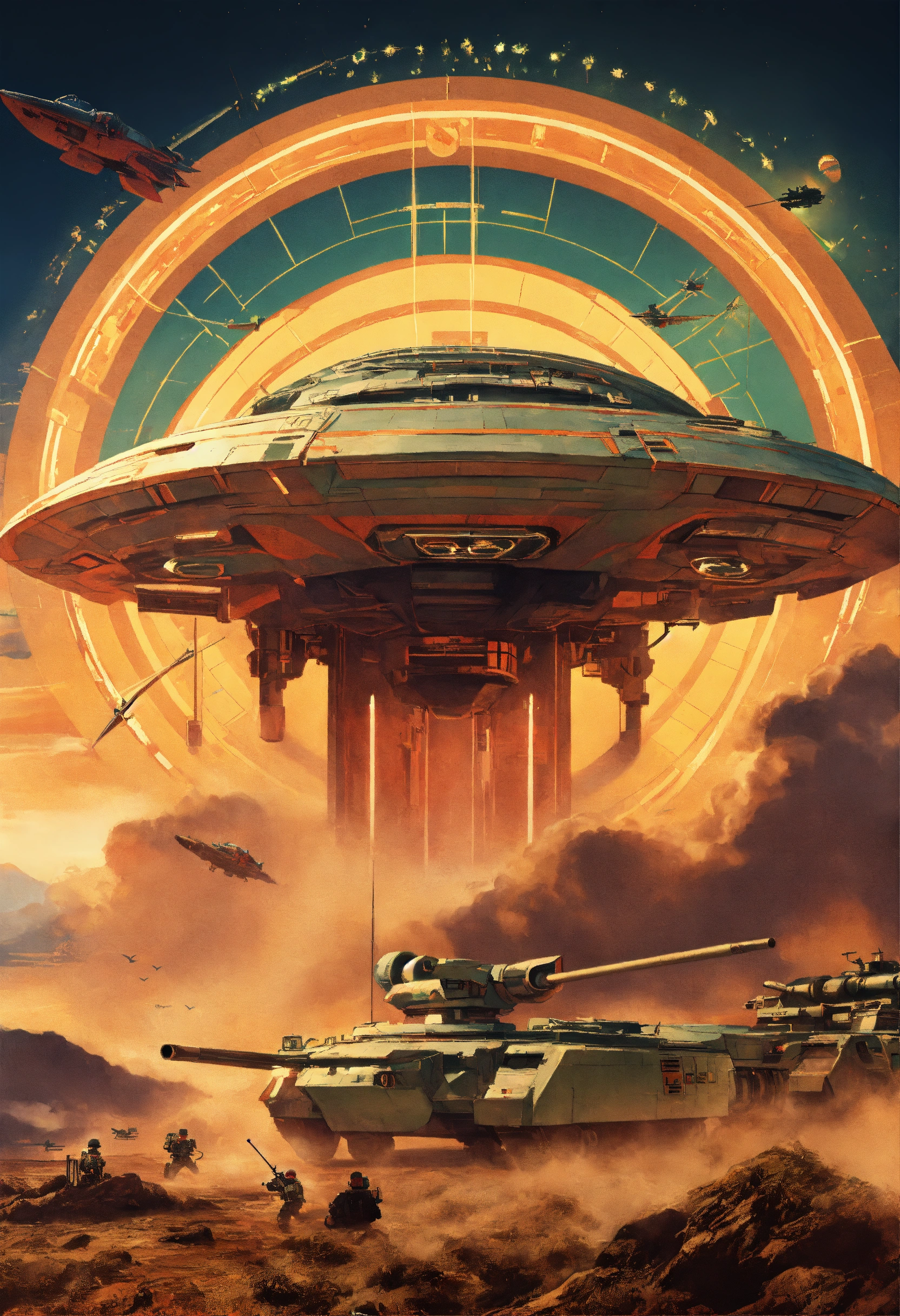Lexica - Futuristic military propaganda poster