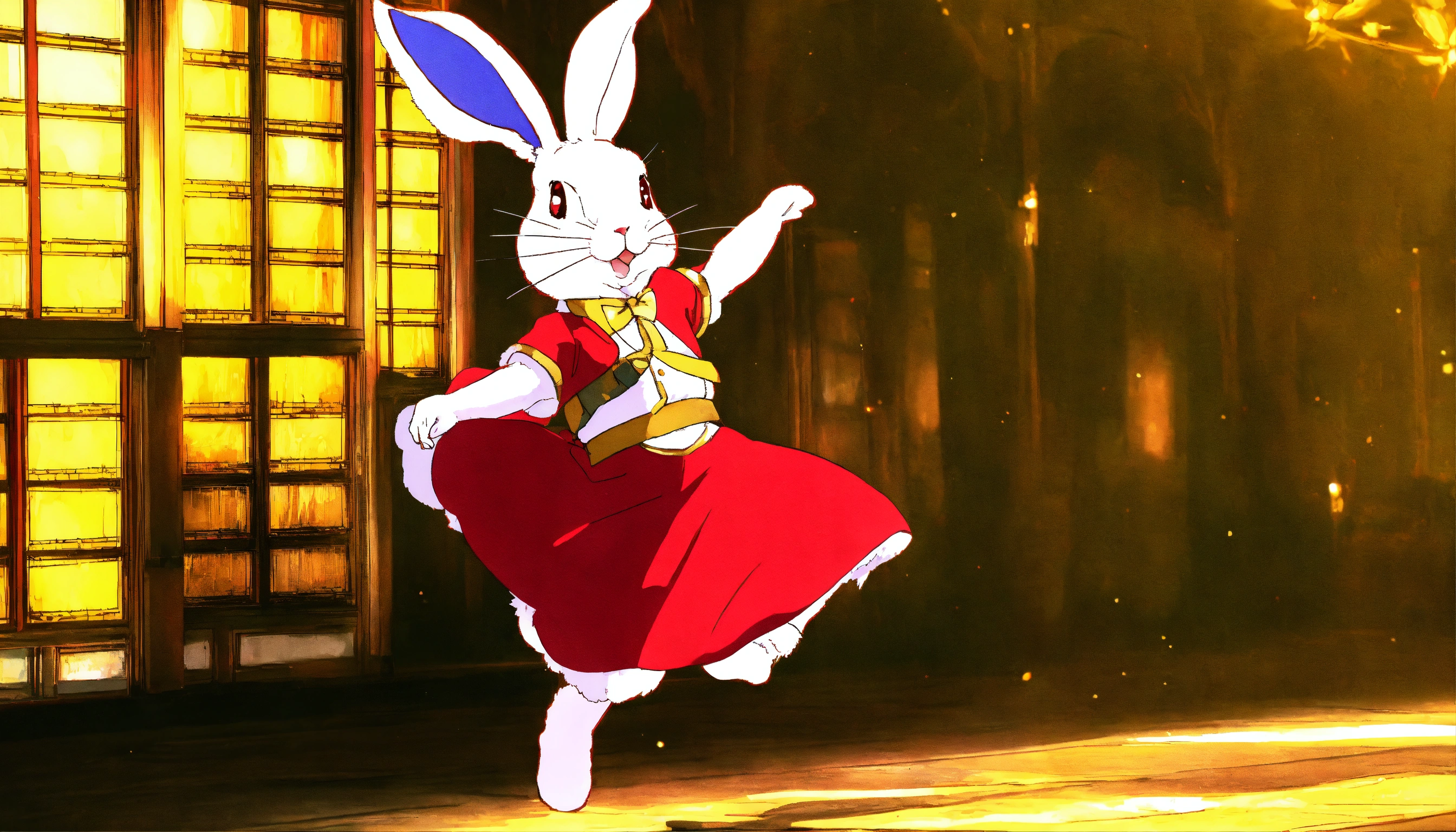 Lexica - Anime white rabbit dancing