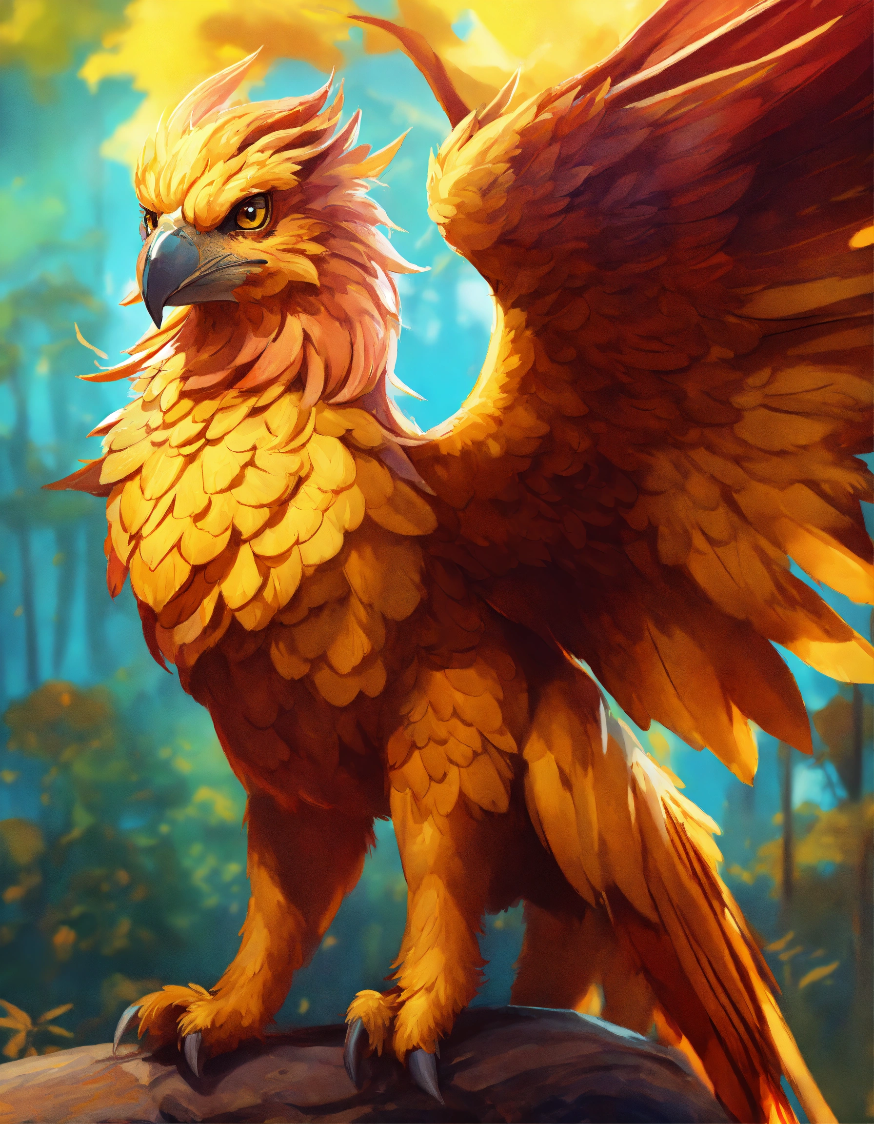 Lexica - The Gryphon, from Alice in Wonderland, realistic cartoon oil ...
