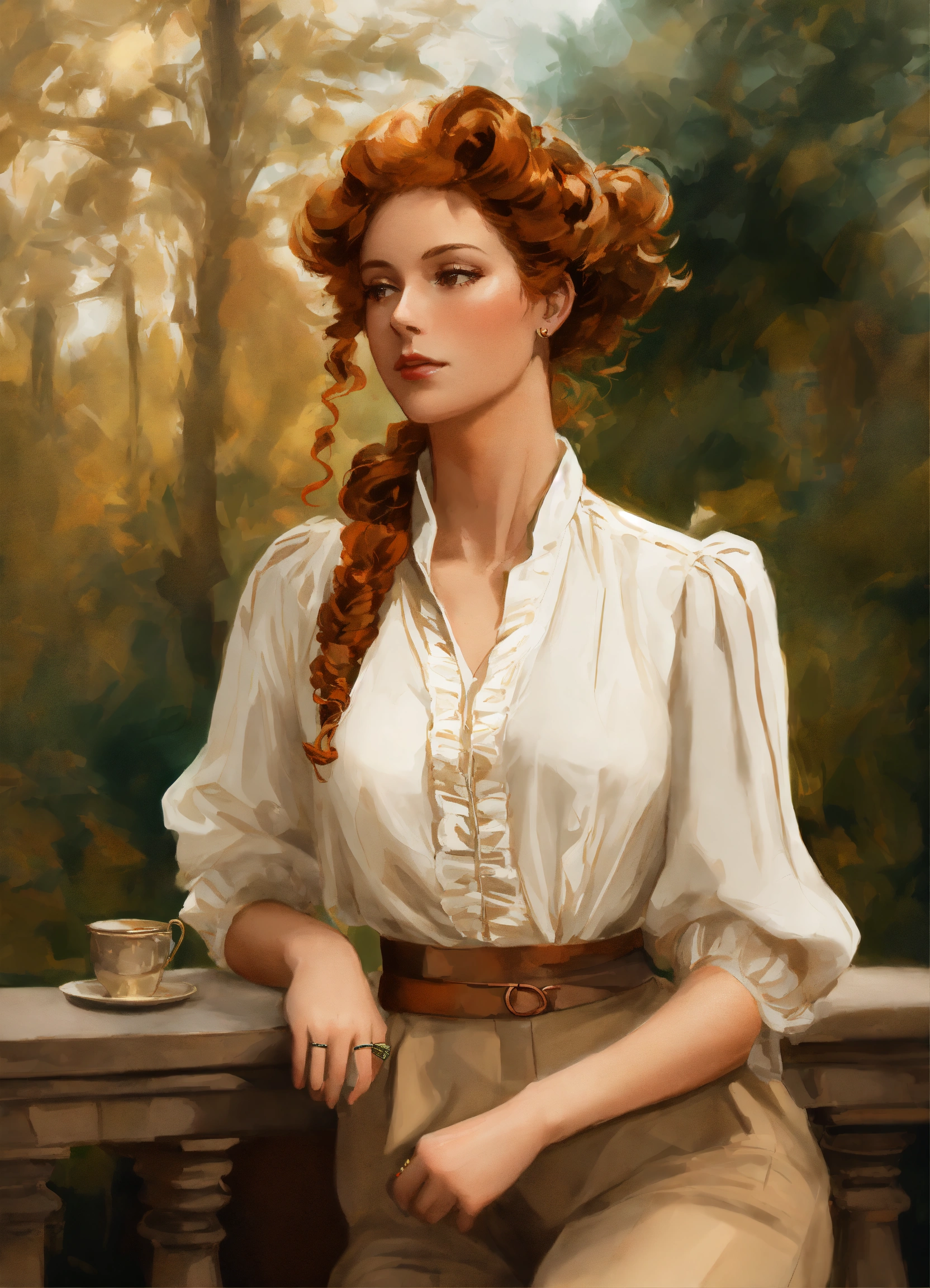 Lexica - Digital art portrait of a rich British aristocrat woman with ...