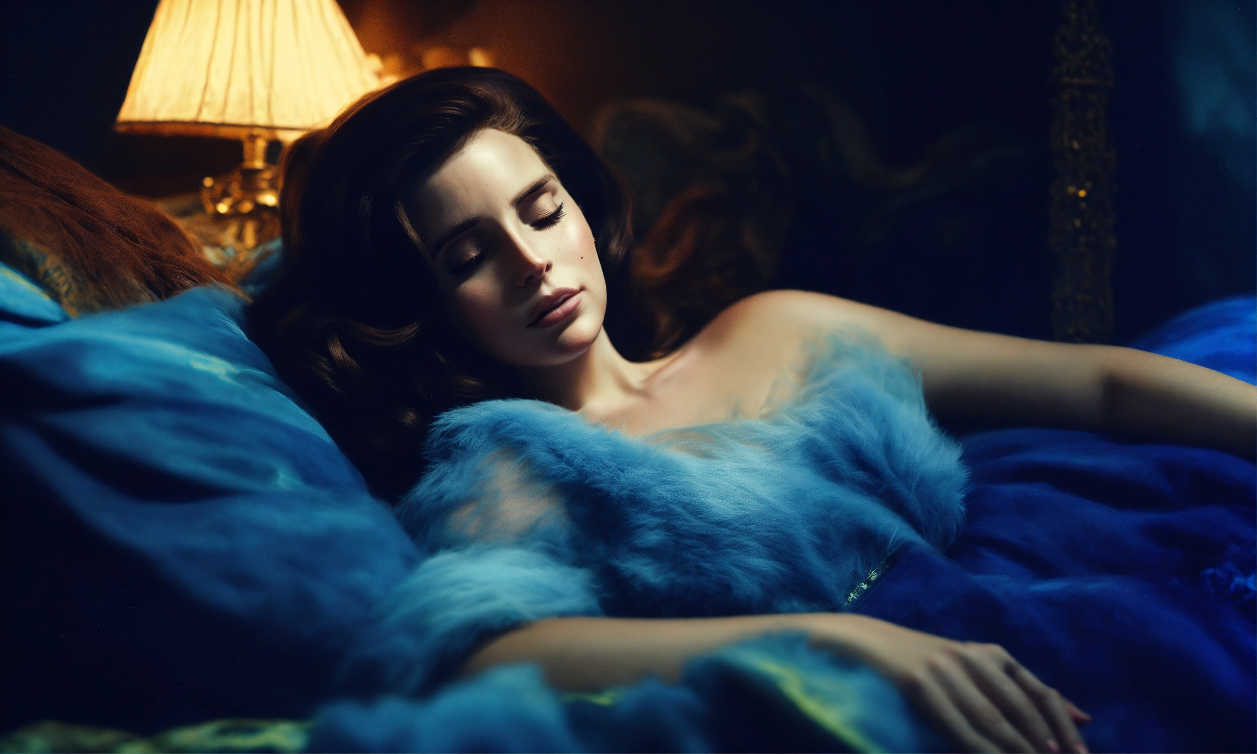 Lexica - Epic beautiful shot of a ultra beautiful sleeping Lana del Rey ...