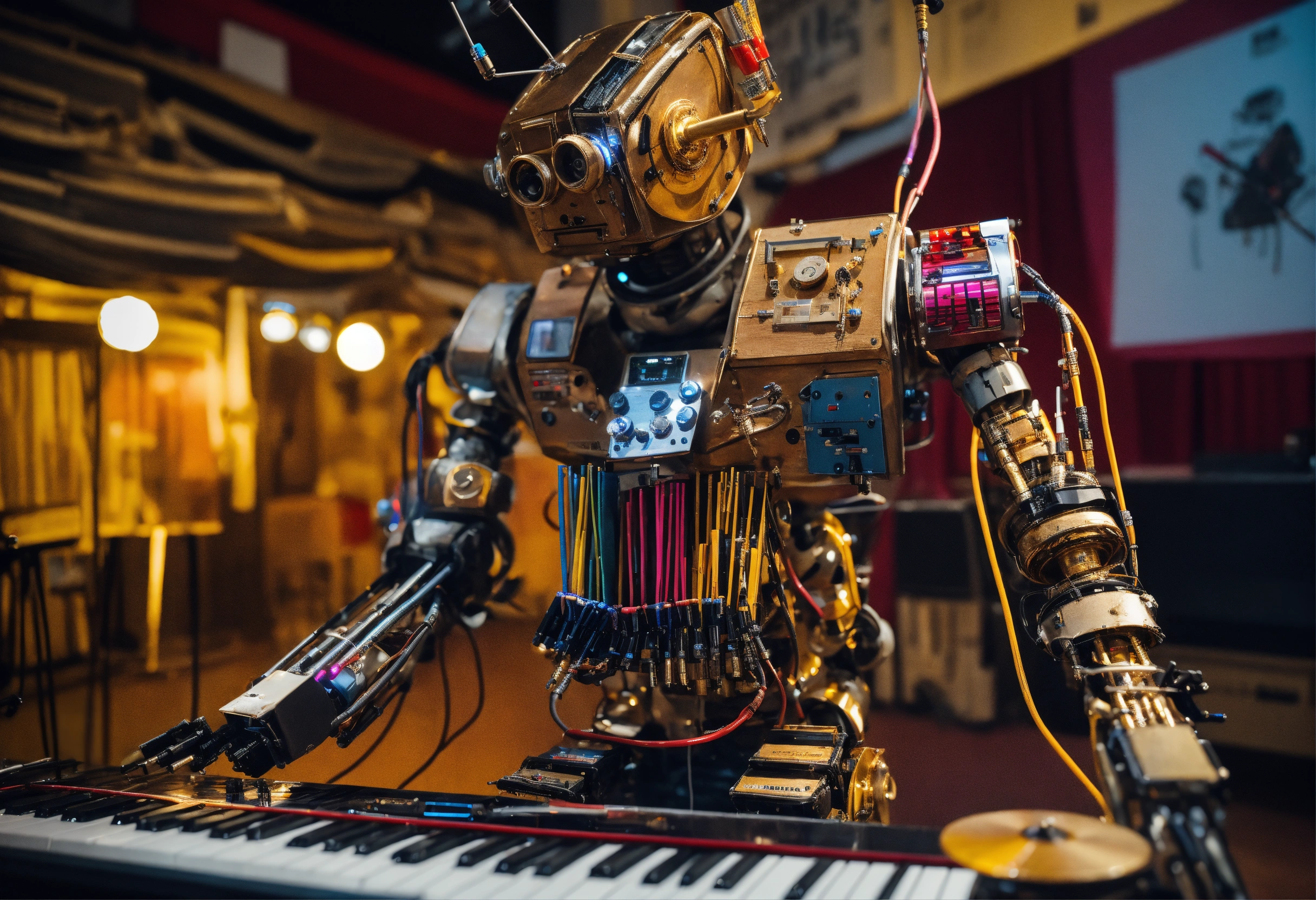 Lexica - A musicpunk robot made entirely out of music instruments