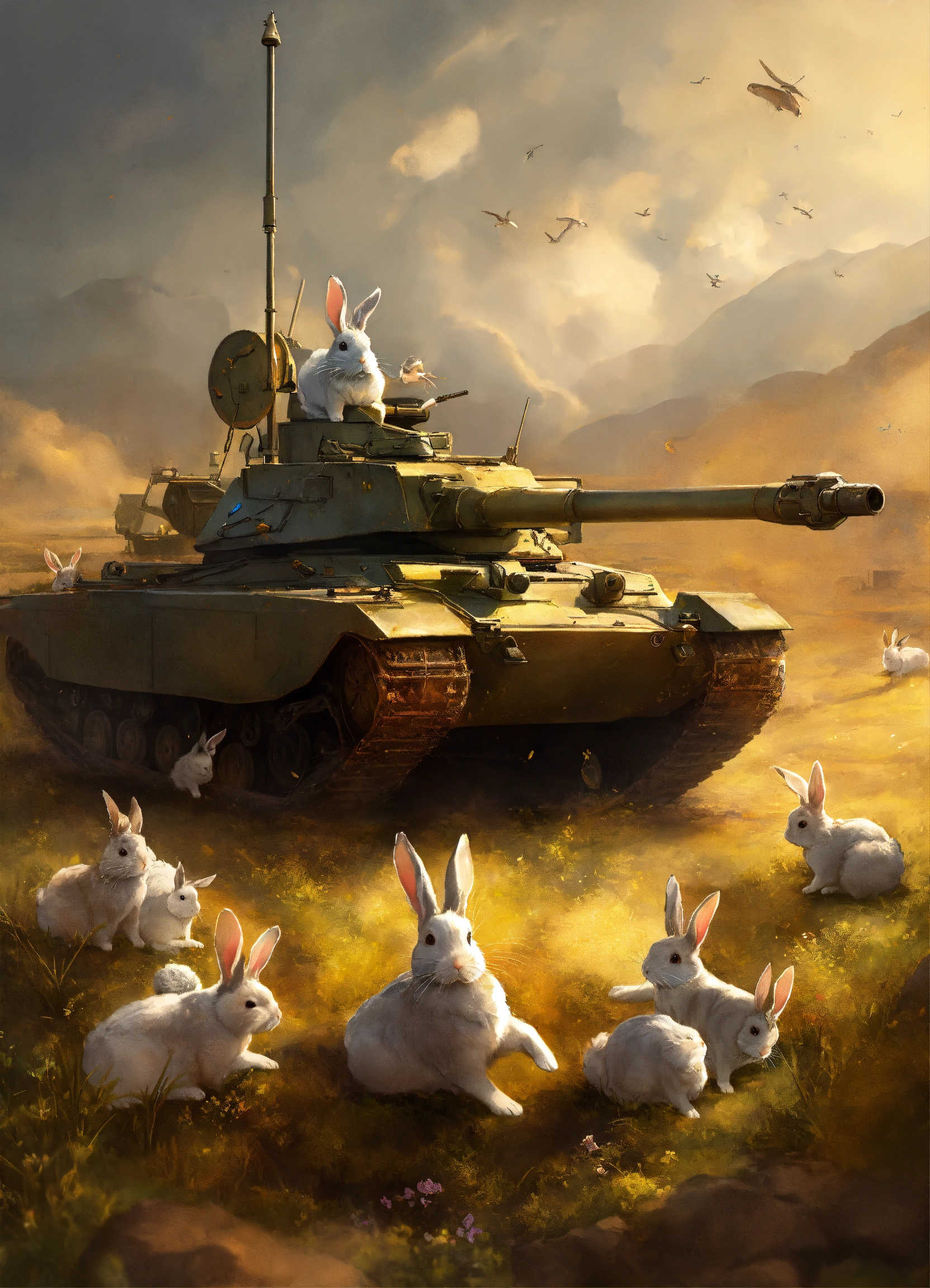 Lexica - A force of rabbits on tanks storms a fortress
