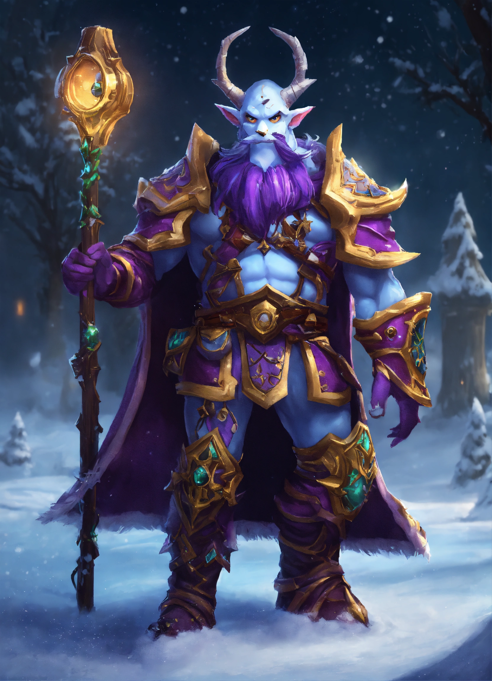 Lexica - A snowman in thé shape of a night elf from World of Warcraft ...