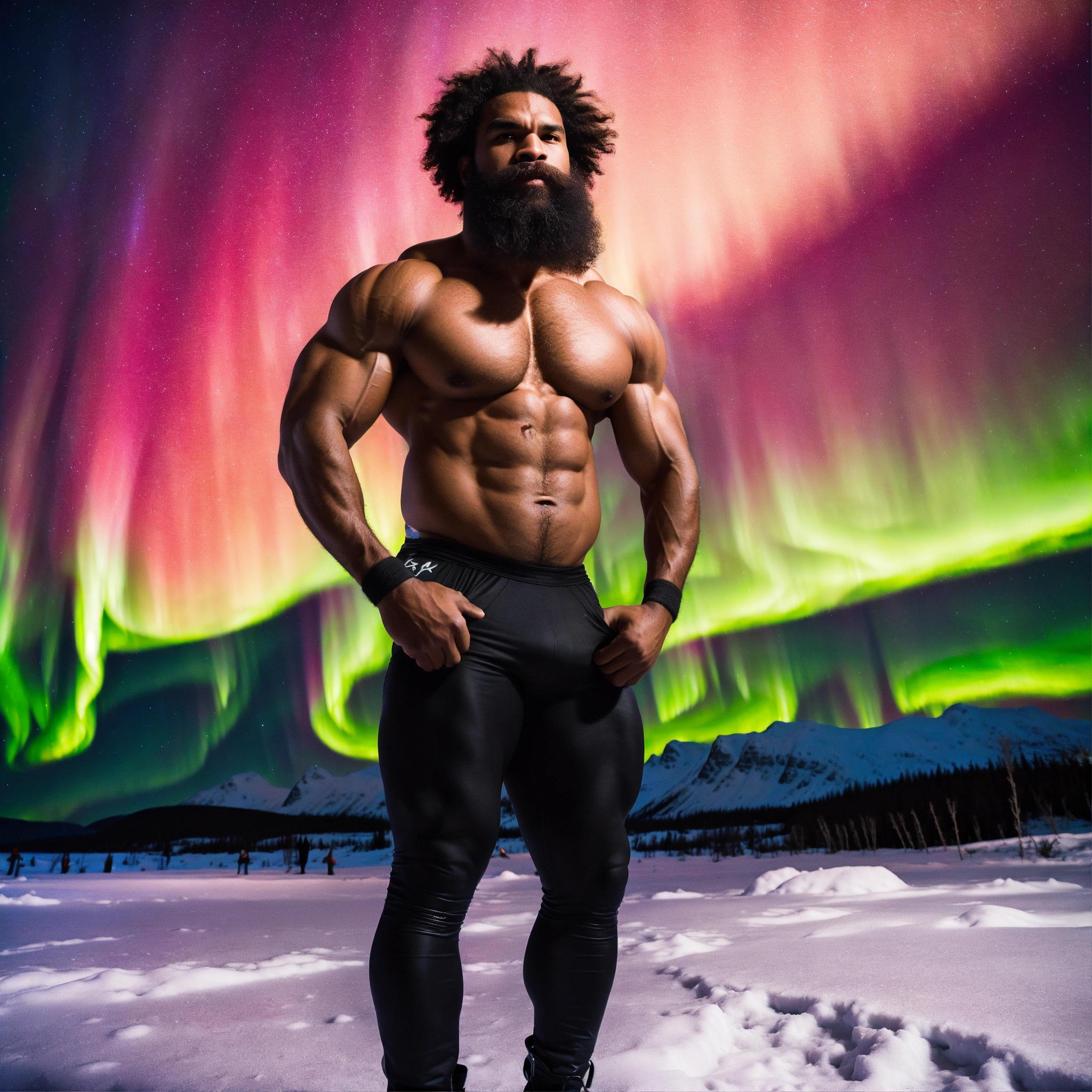 Lexica - 30-year-old hairy Barbadian man with big muscles, big ...