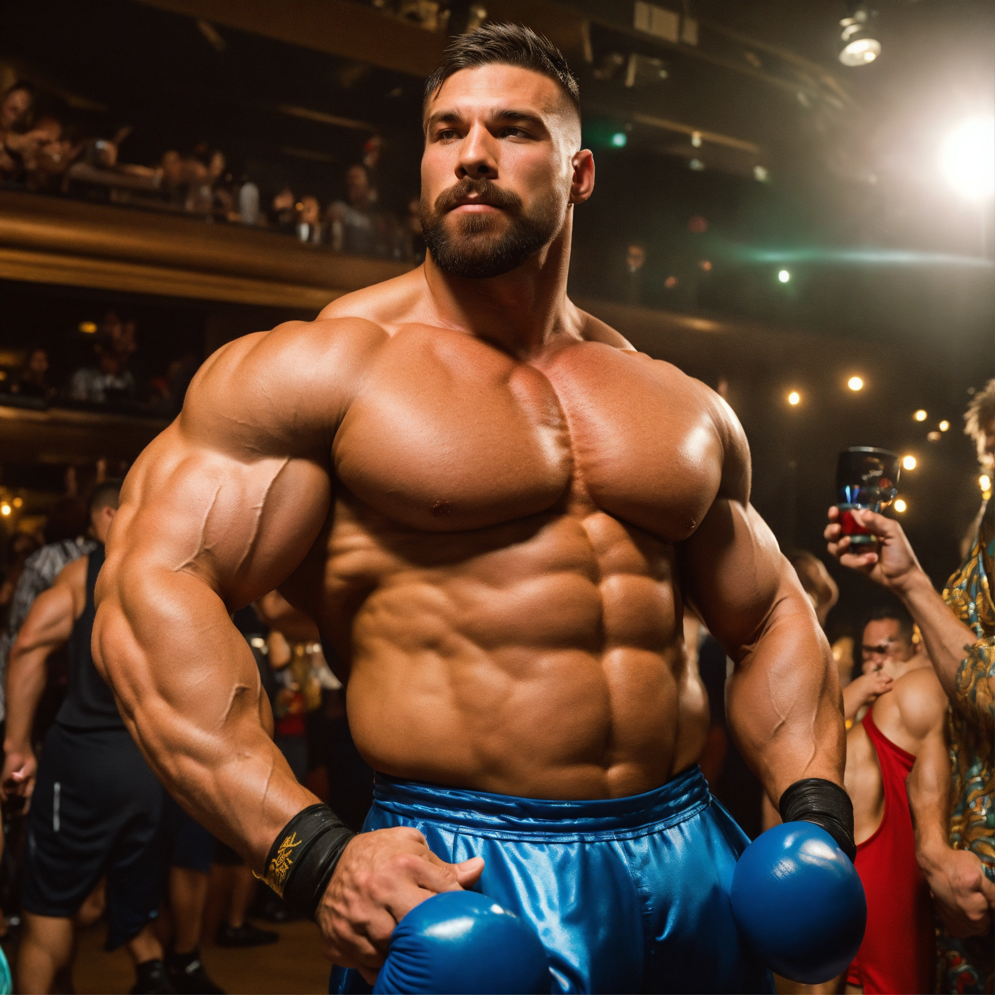 Lexica - 30-year-old man with big muscles, big bodybuilder, body like a wrestler, Ken from ...