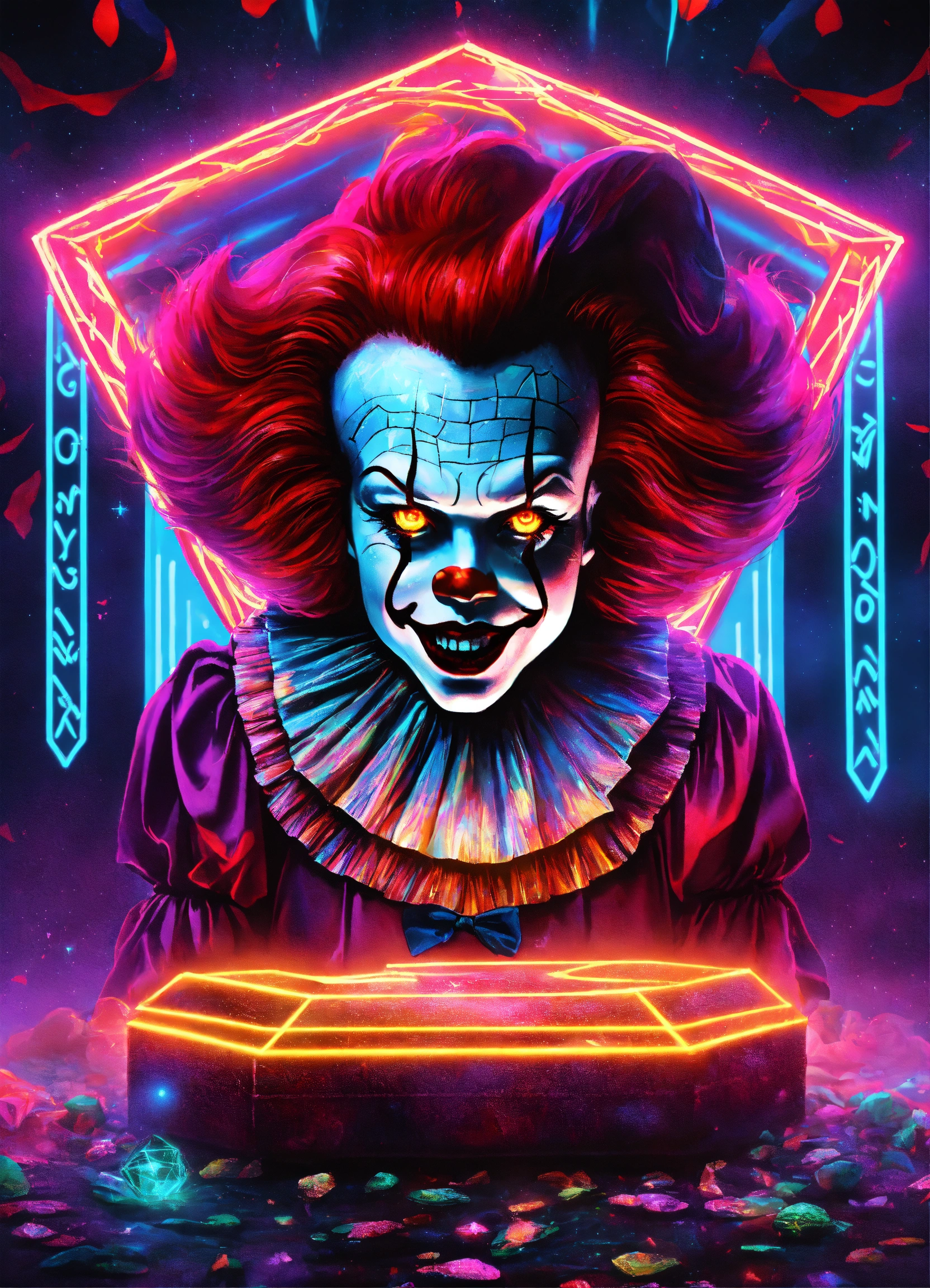 Lexica - Ultra realistic Cosmic Pennywise of diamond and shimmer black ...