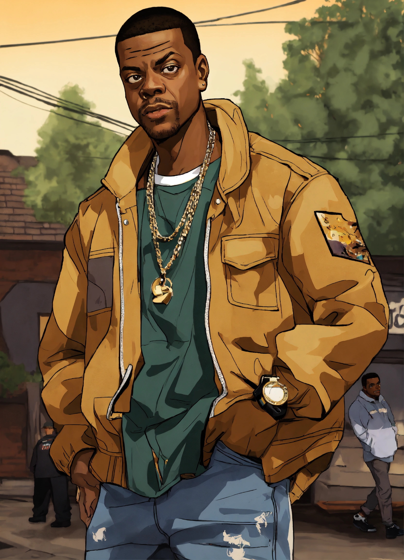 Lexica - Hip hop art style chris tucker boondocks full body