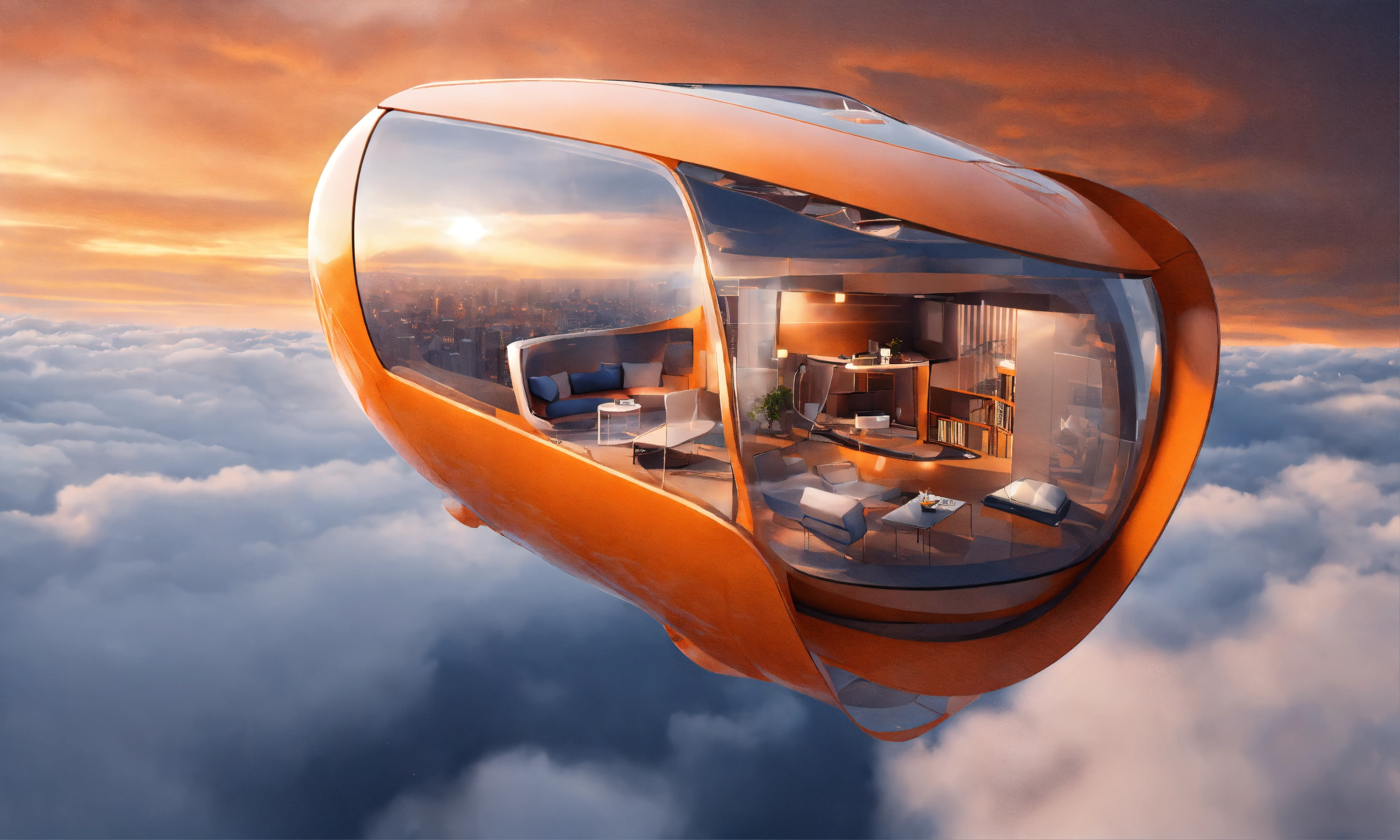 Lexica - New tiny flying apartment blueprint, modern, futuristic ...