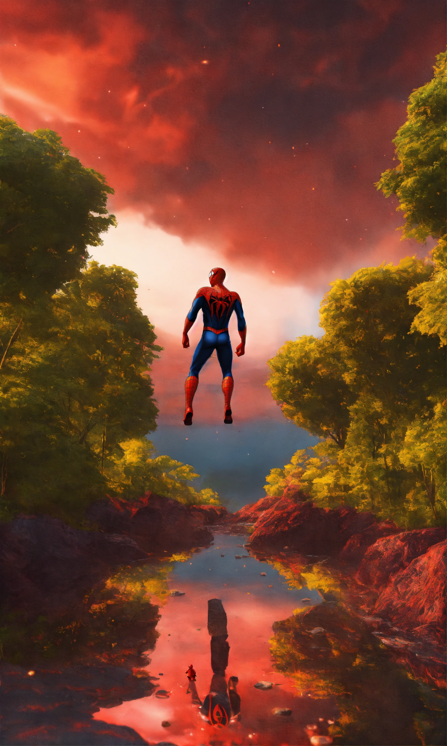 Lexica - Red Spiderman meets Black Spiderman in the multiverse, nature ...