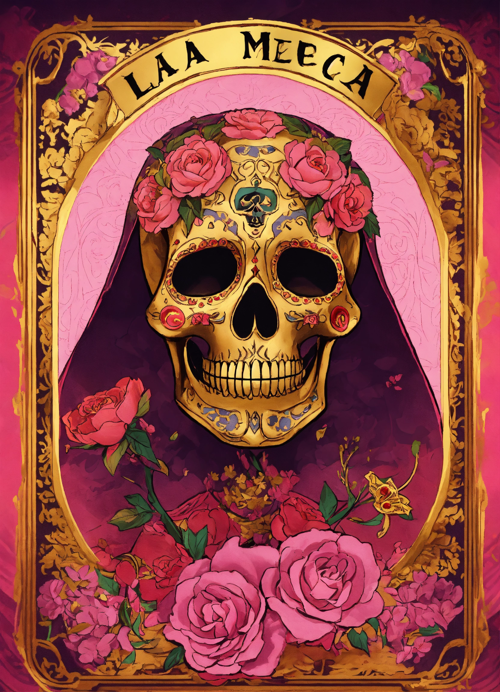 Lexica - The calaca based on the card "la muerte" of the mexican ...